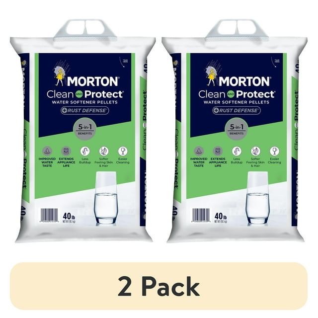 (2 pack) Morton® Clean and Protect Plus Rust Defense Water Softener ...