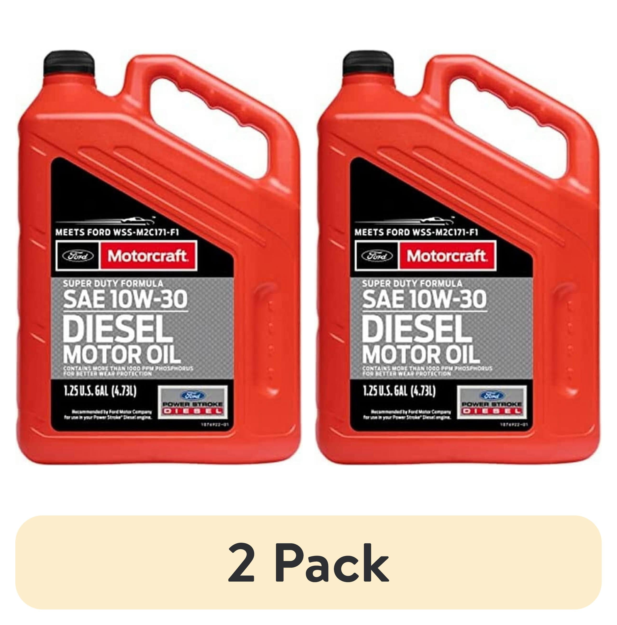 (2 pack) Motorcraft Super Duty Diesel Motor Oil, 10W-30 - A premium-quality motor oil ...