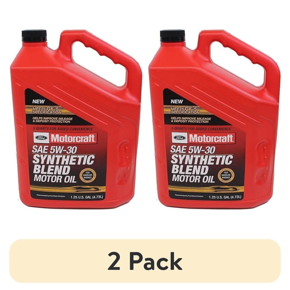 (2 pack) Motorcraft Synthetic Blend Motor Oil, 5W-30 - A premium ...