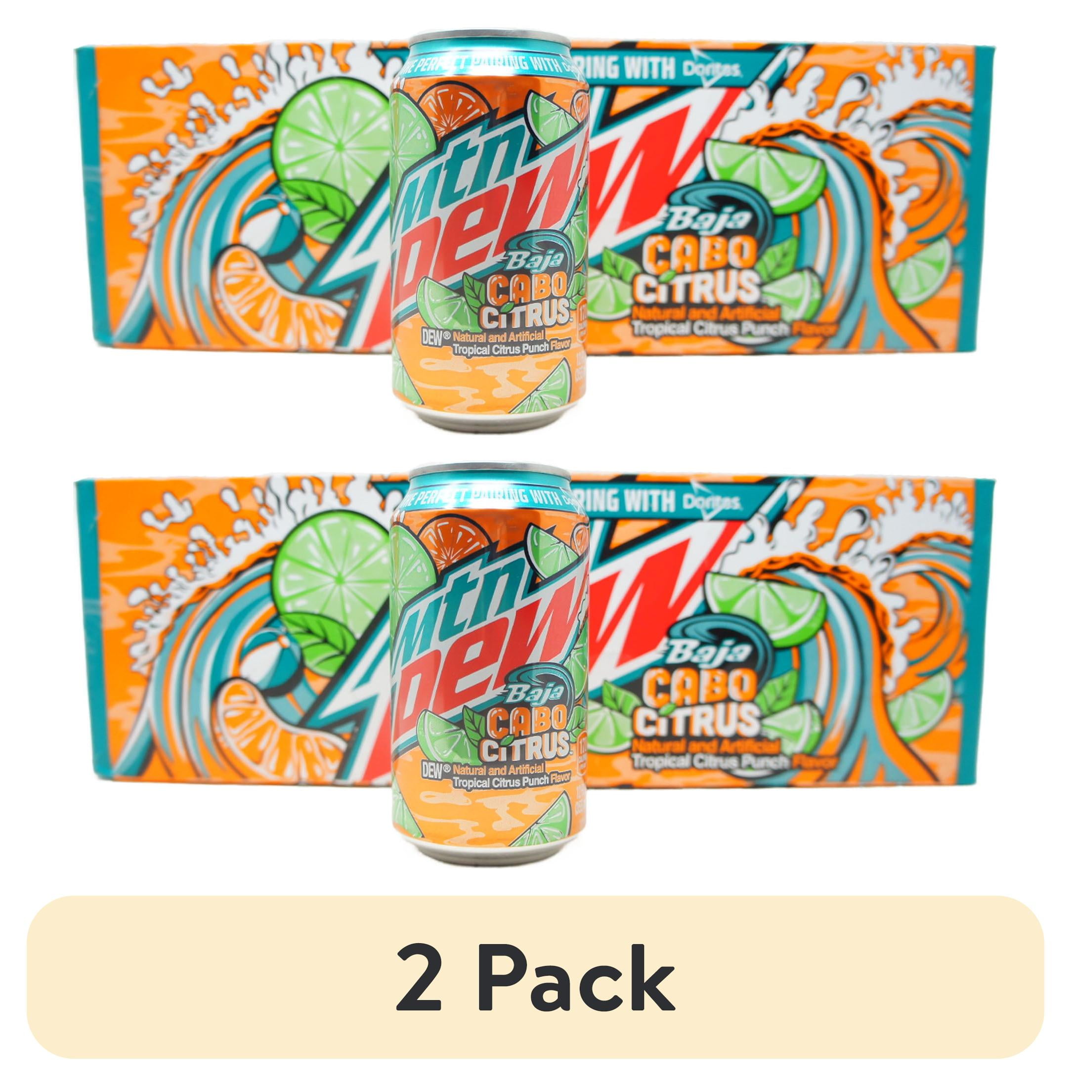 (2 pack) Mountain Dew Baja Blast Soda Cabo Citrus - 12 fl oz (12 Pack ...