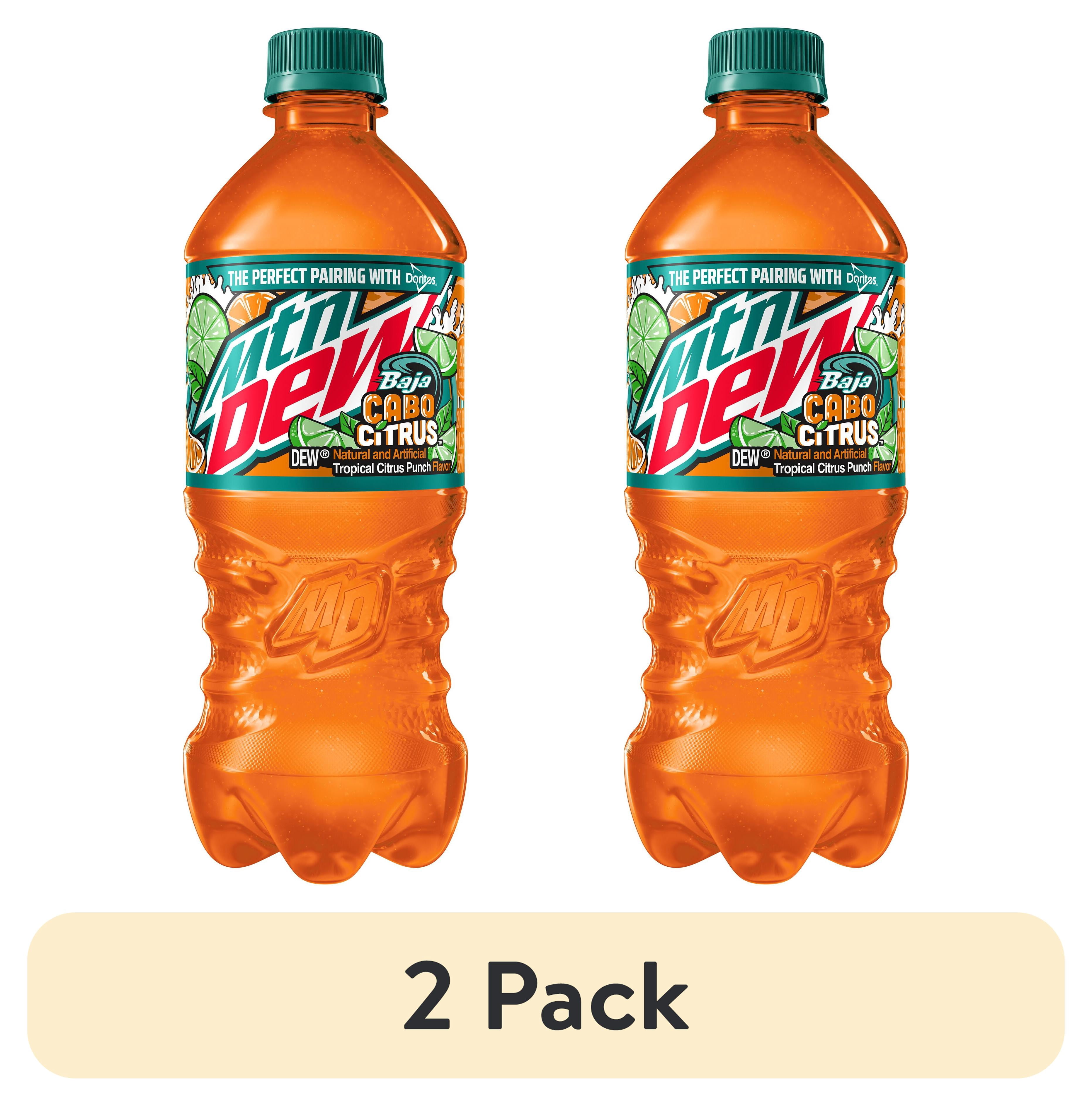 (2 pack) Mountain Dew Baja Blast Soda Cabo Citrus, 20 fl oz Bottle ...