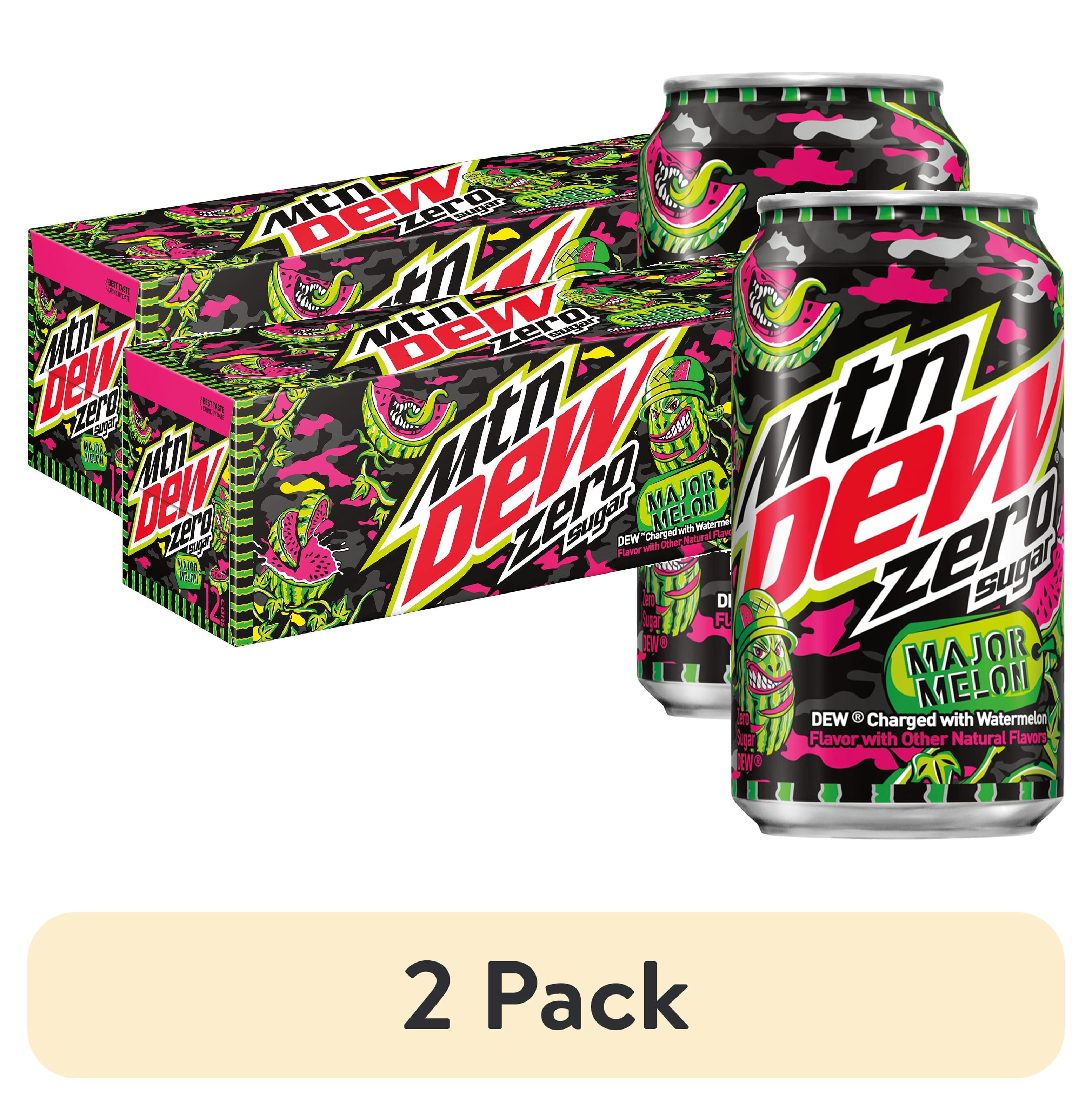 (2 pack) Mountain Dew Zero Sugar Major Melon Watermelon Citrus Soda Pop ...