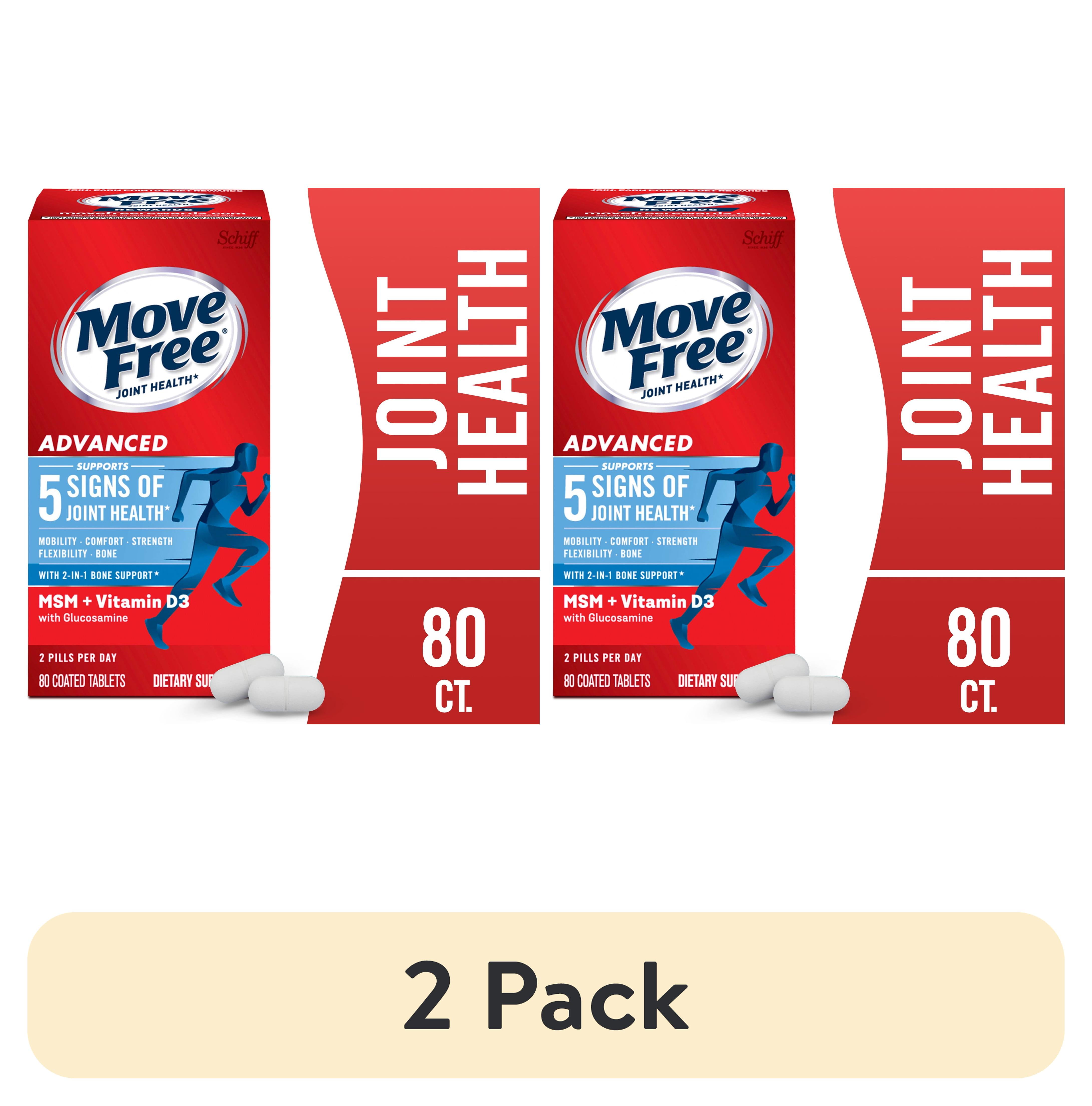 (2 pack) Move Free Advanced Plus MSM and Vitamin D3, Joint Health ...