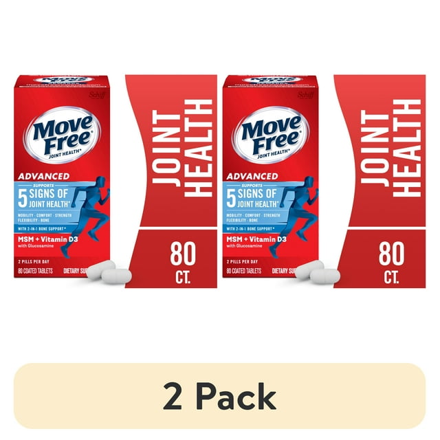 (2 pack) Move Free Advanced Plus MSM and Vitamin D3, Joint Health ...