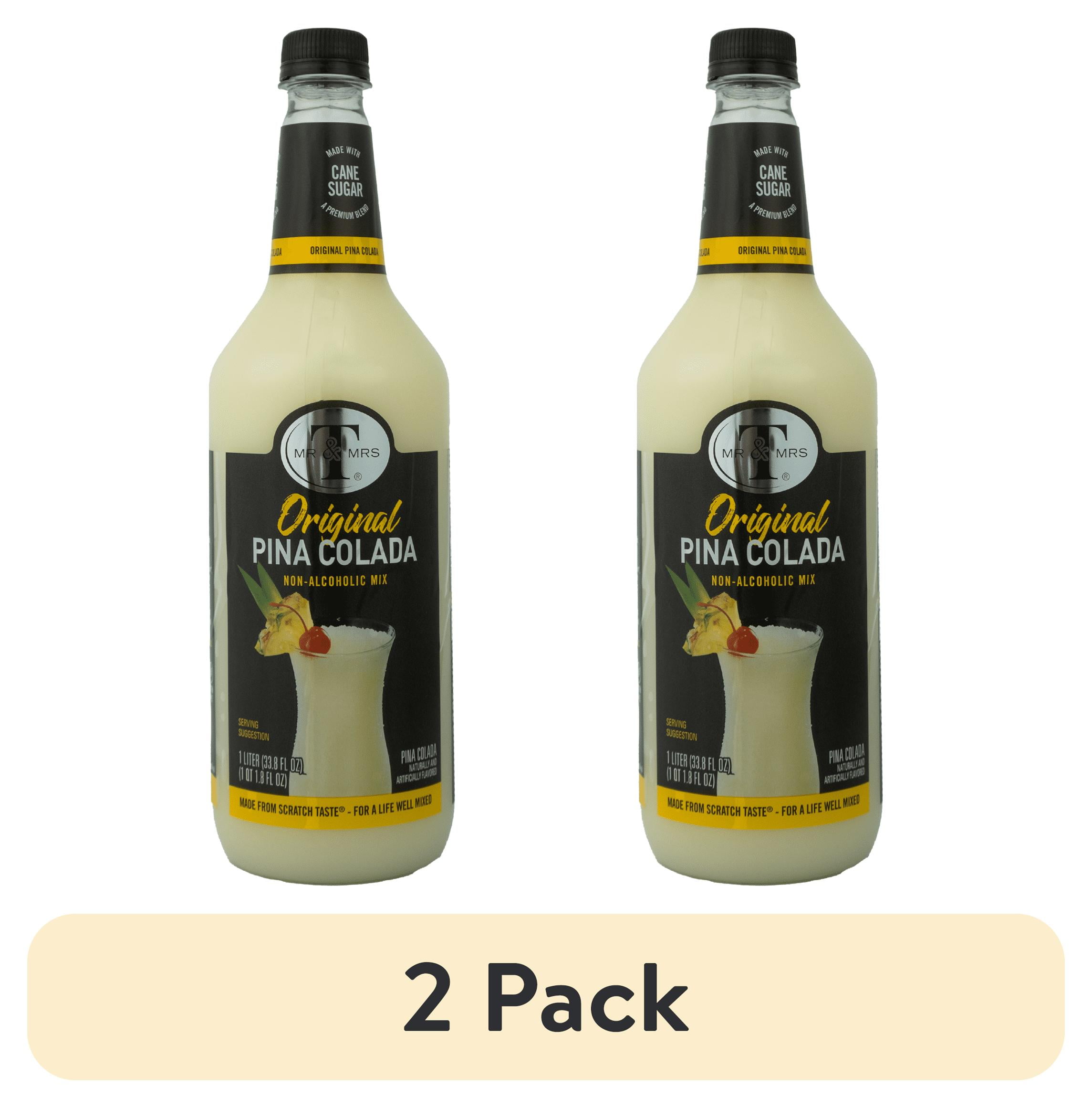 (2 pack) Mr & Mrs T Pina Colada Non- Alcoholic Mix, 1 L, Made with Cane ...