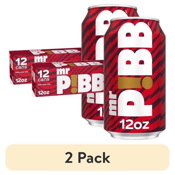 (2 pack) Mr. Pibb Cherry Soda Pop Fridge Pack Cans, 12 fl oz, 12 Pack ...