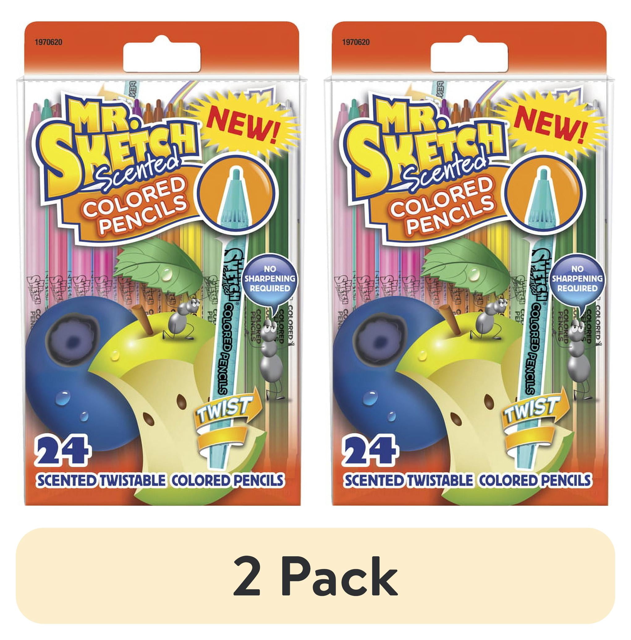 (2 pack) Mr. Sketch Scented Colored Pencils, Assorted, School Grade, 24 ...