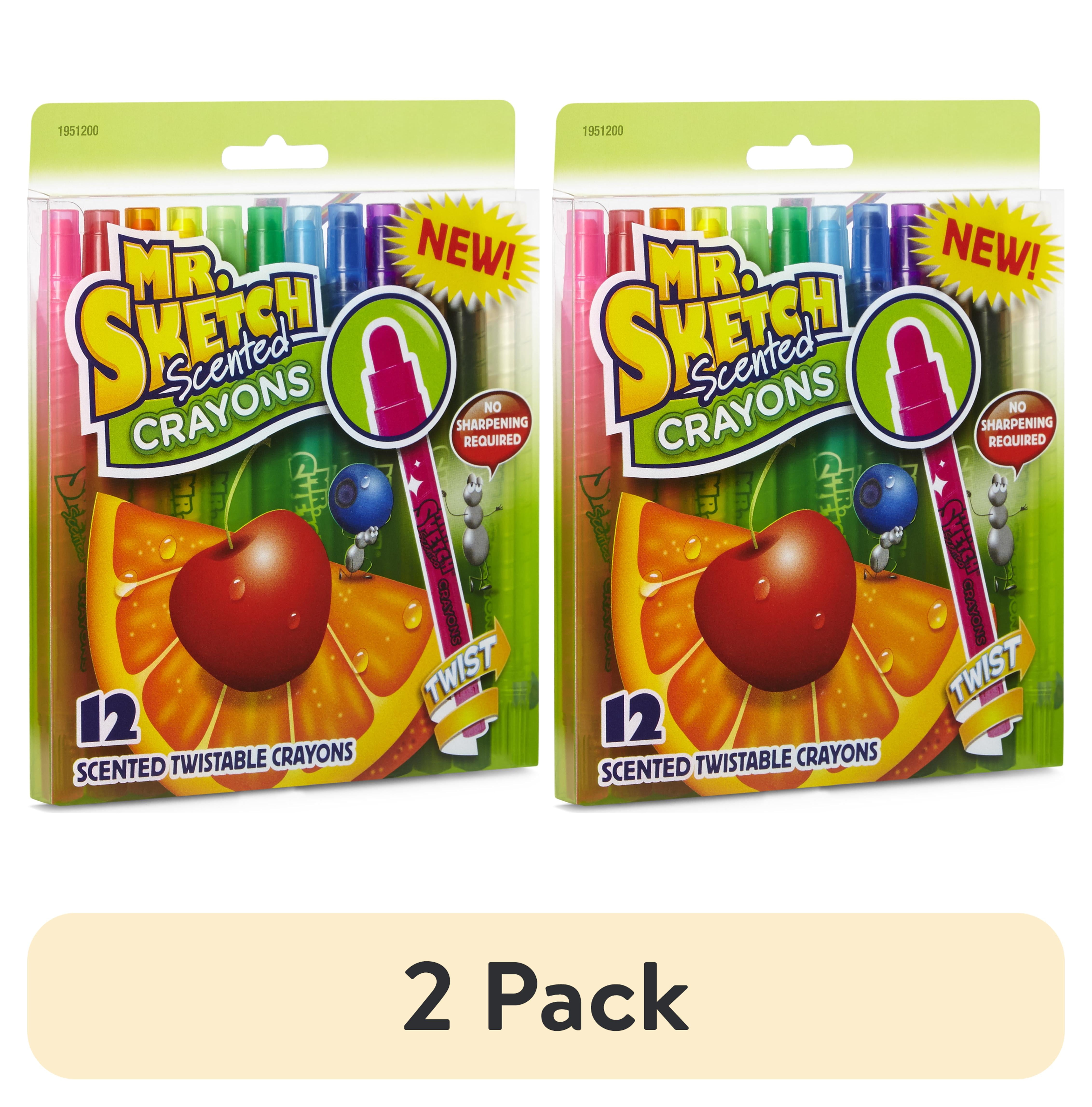 (2 pack) Mr. Sketch Scented Twistable Crayons, Assorted Colors, 12 ...