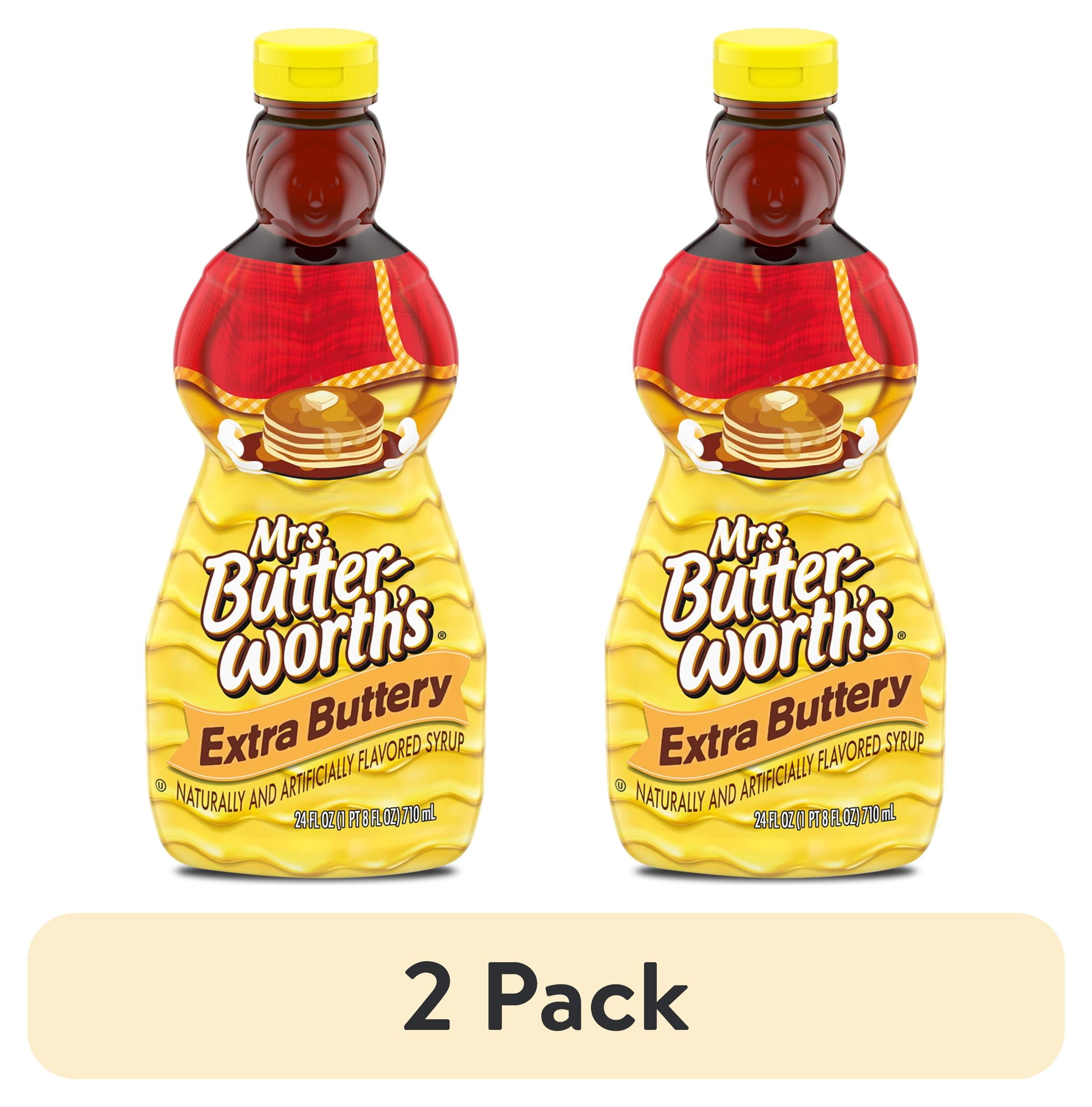 (2 pack) Mrs. Butterworth's Extra Buttery Pancake Syrup, 24 fl. oz ...