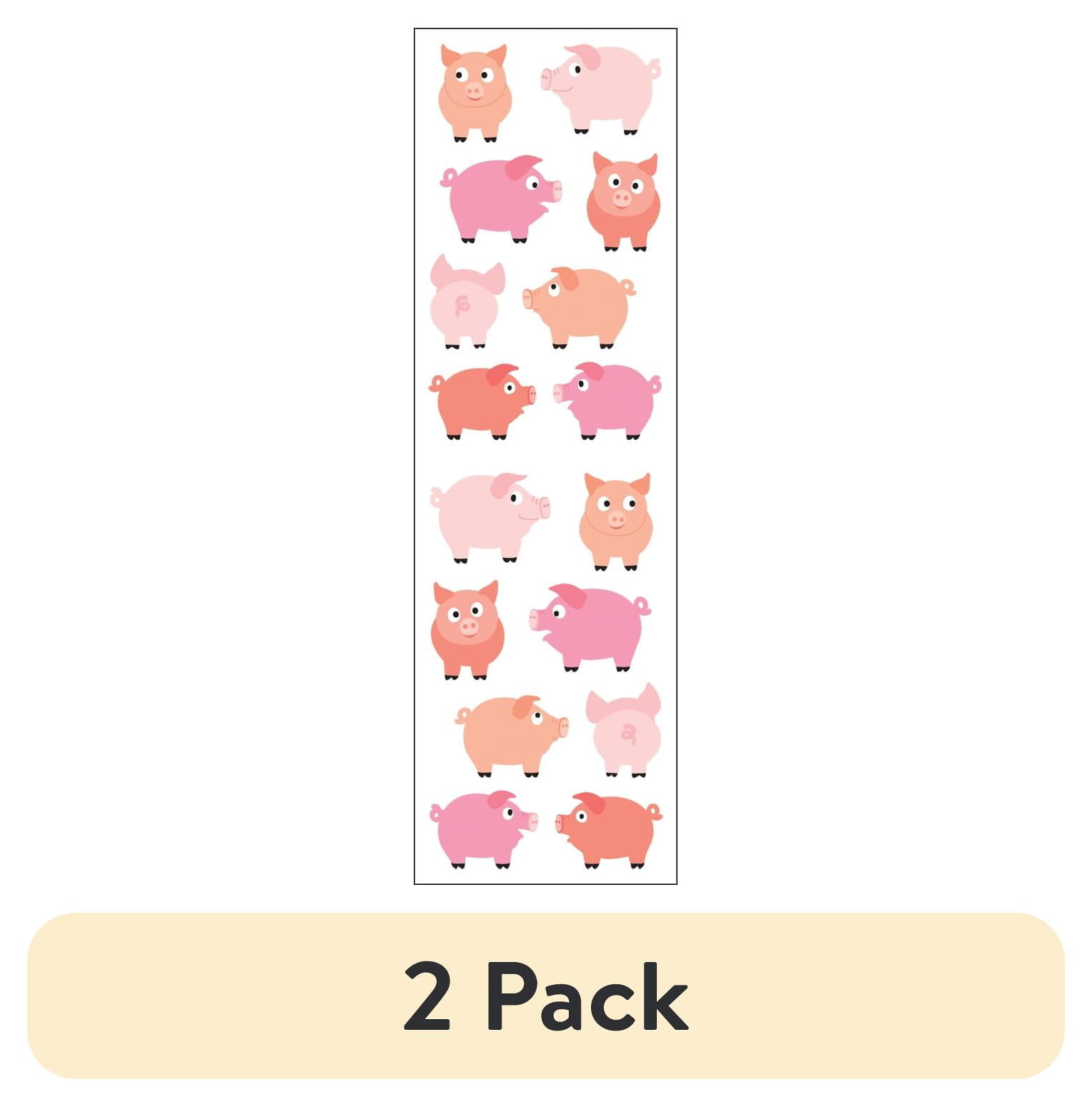 (2 pack) Mrs. Grossman's Stickers-Chubby Pigs - Walmart.com