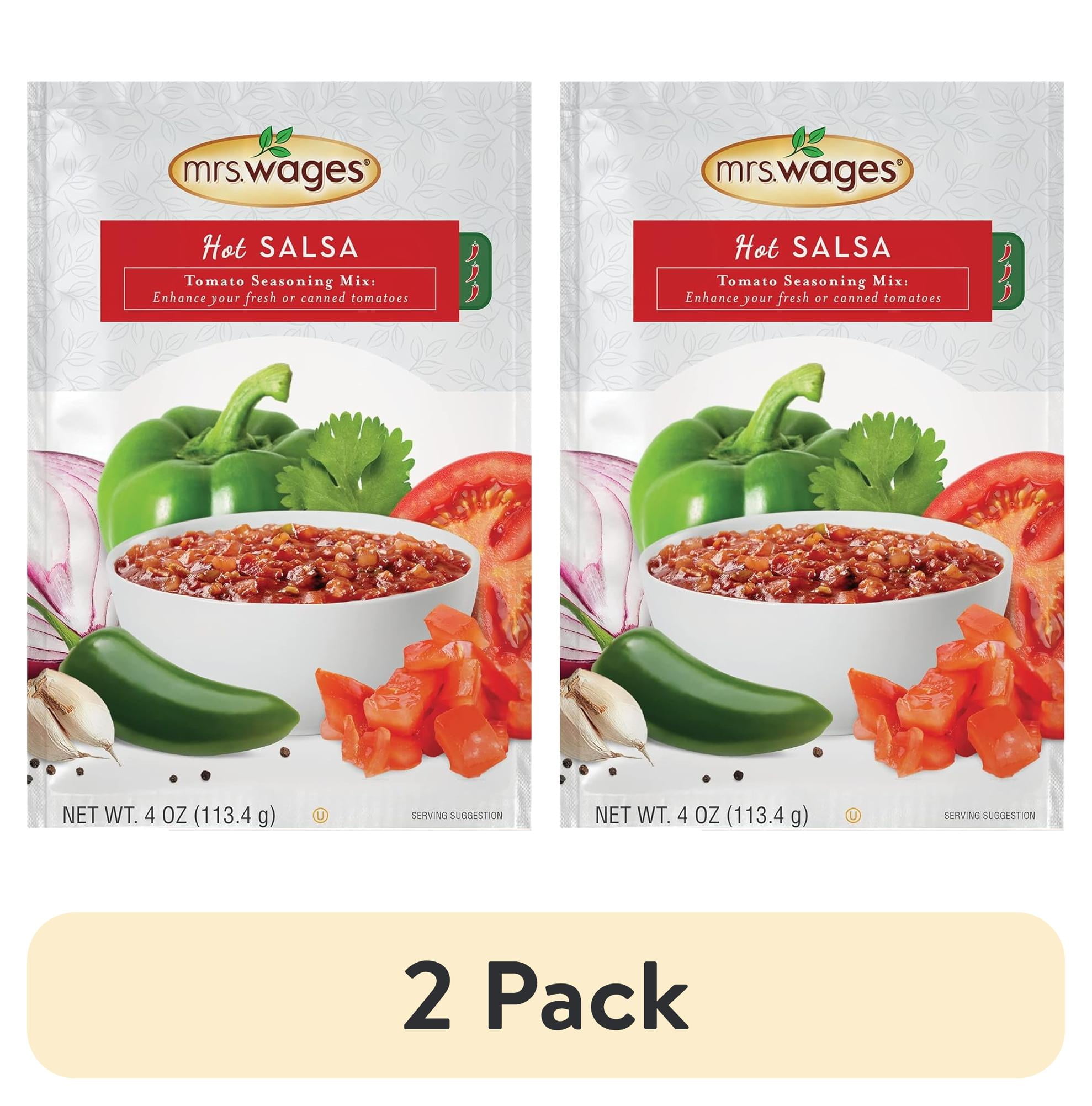 (2 pack) Mrs. Wages Hot Salsa Canning Mix | Easy-To-Use | Simple ...