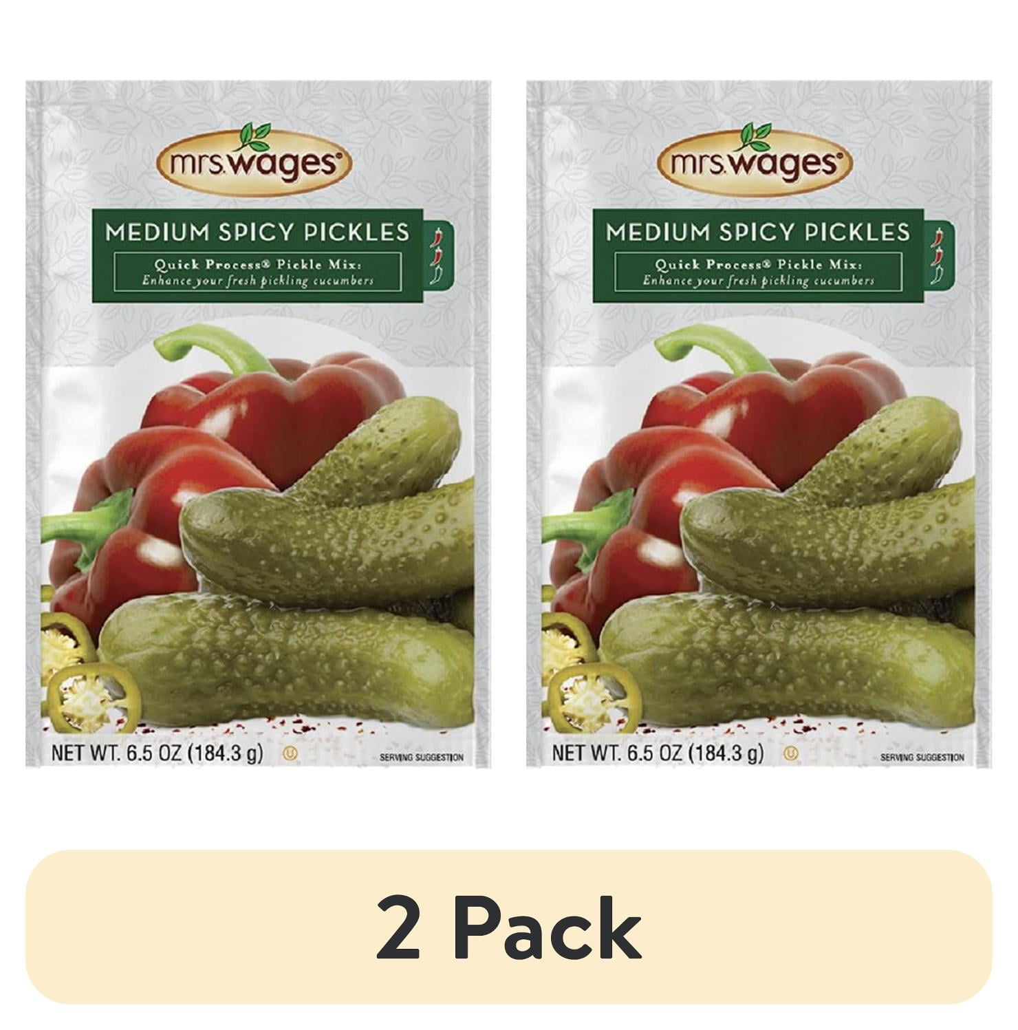 (2 pack) Mrs. Wages Medium Spicy Pickles Quick Process Mix | Quick and ...