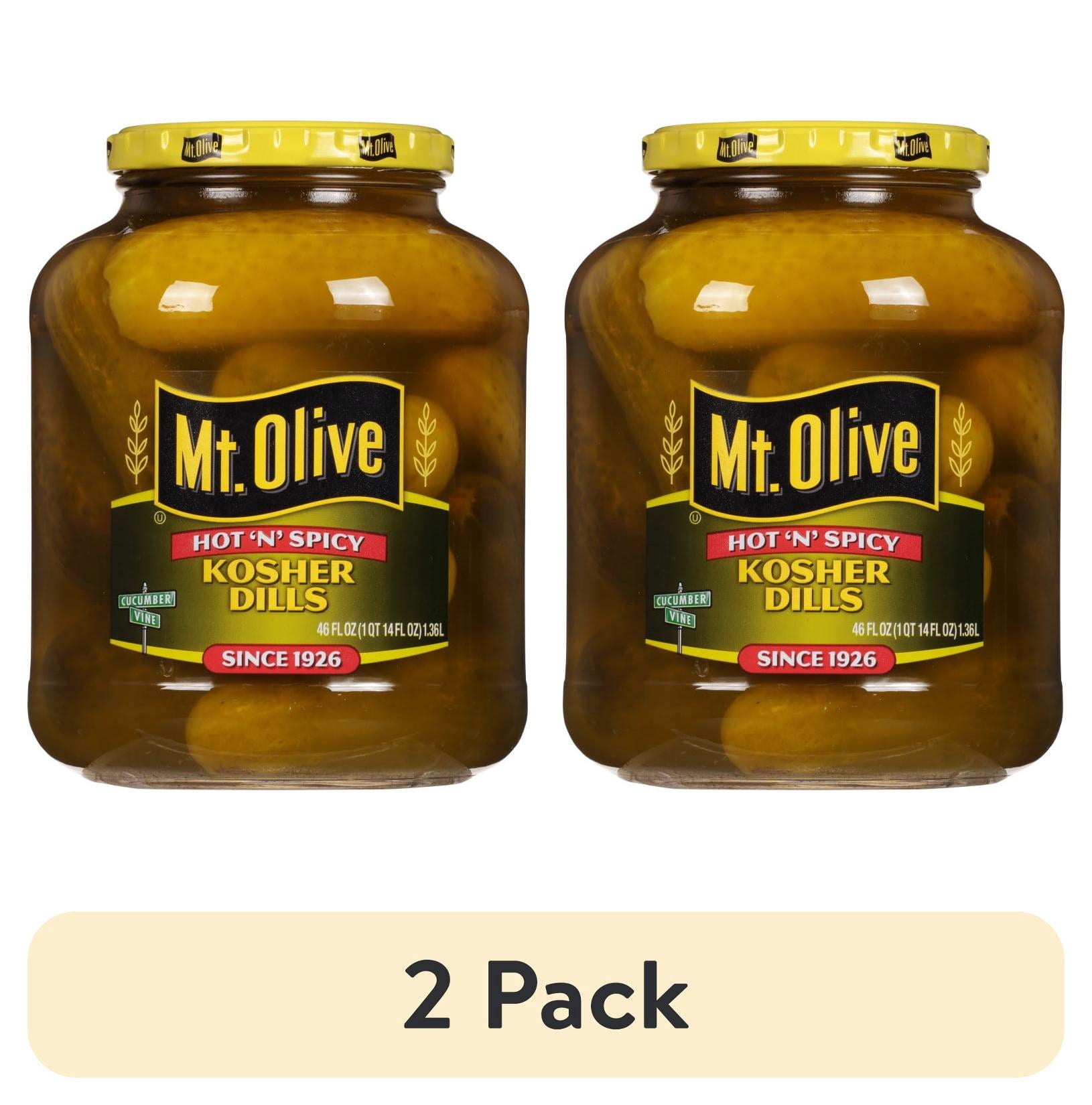 (2 pack) Mt. Olive Fresh Pack Hot 'N' Spicy Kosher Kills Pickles, 46 fl ...