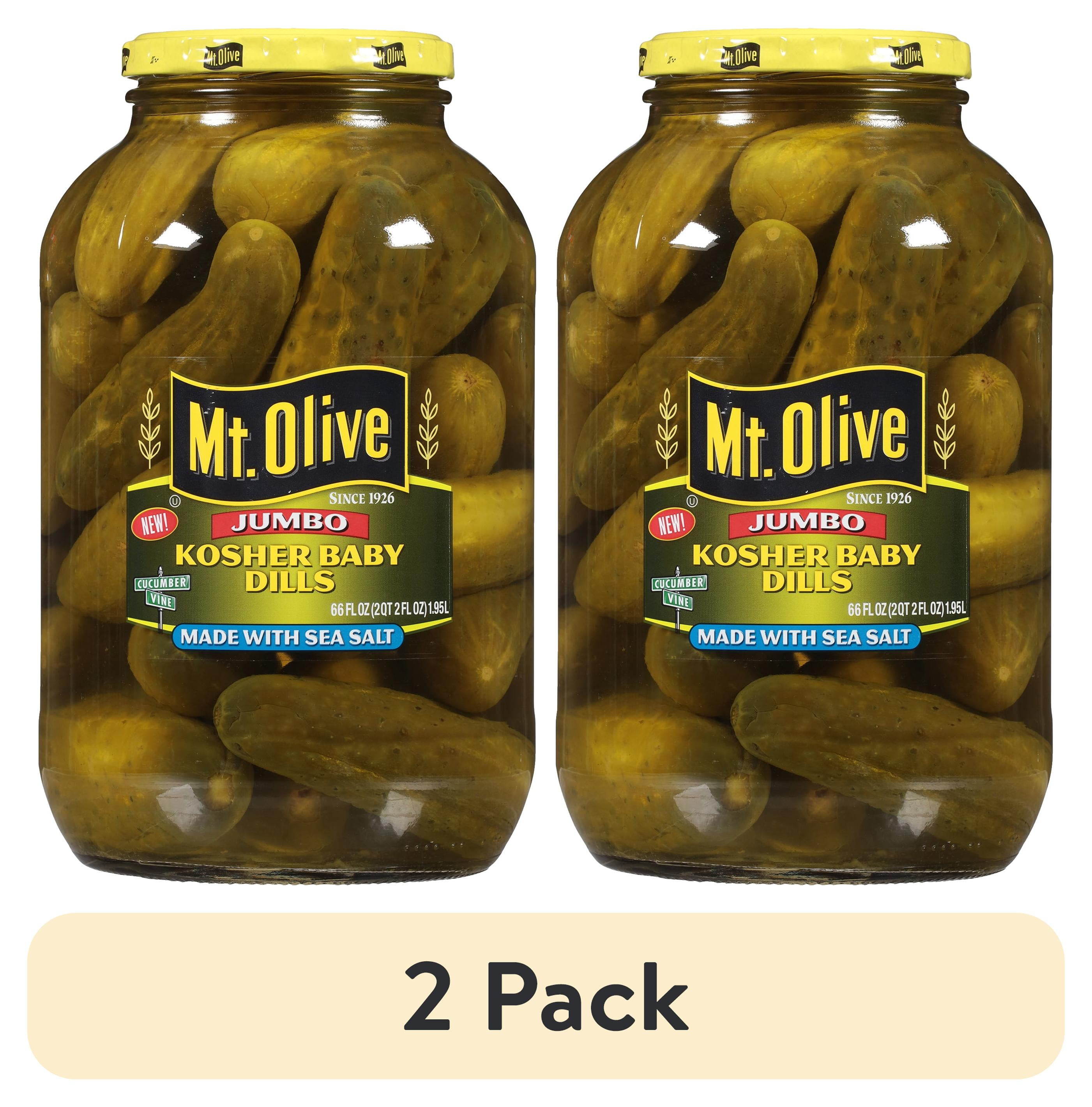 (2 pack) Mt. Olive Kosher Baby Dill Jumbo Pickles - 66 fl oz - Walmart.com