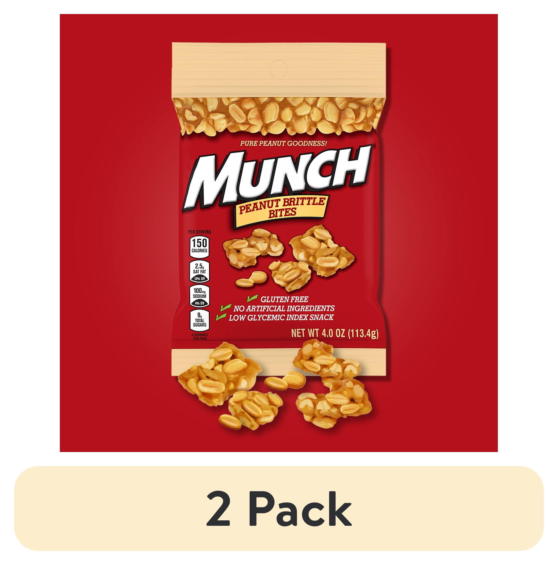 (2 pack) Munch Peanut Brittle Bites - 4.0 oz Bag - Walmart.com