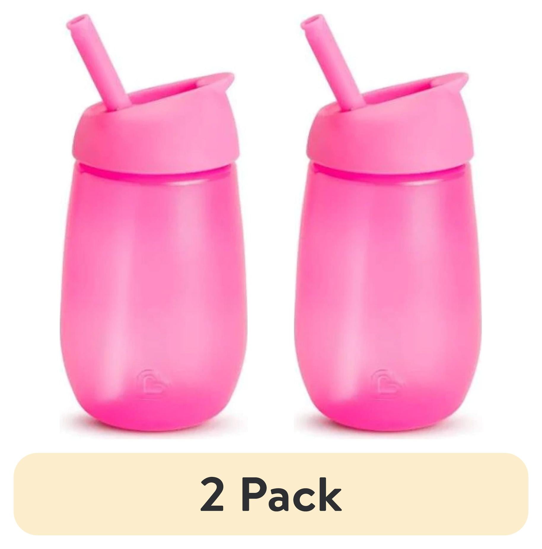(2 pack) Munchkin® Simple Clean™ Toddler Sippy Cup, 10 oz, Pink, Unisex ...
