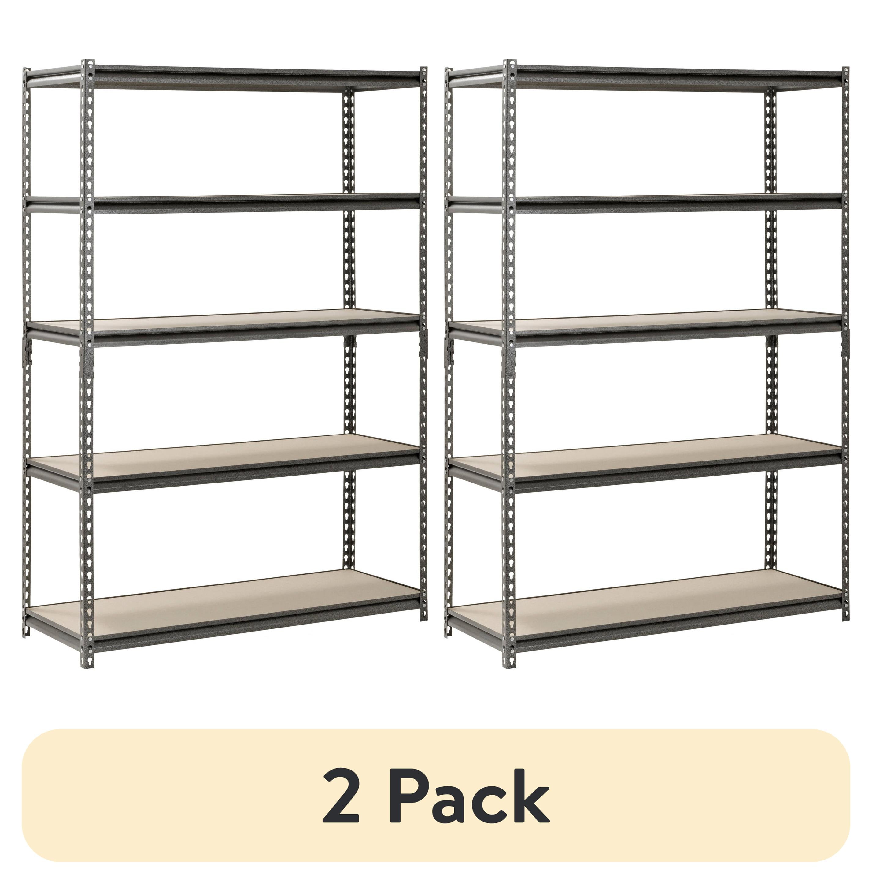 (2 pack) Muscle Rack 48"W x 18"D x 72"H 5-Shelf Steel Freestanding ...