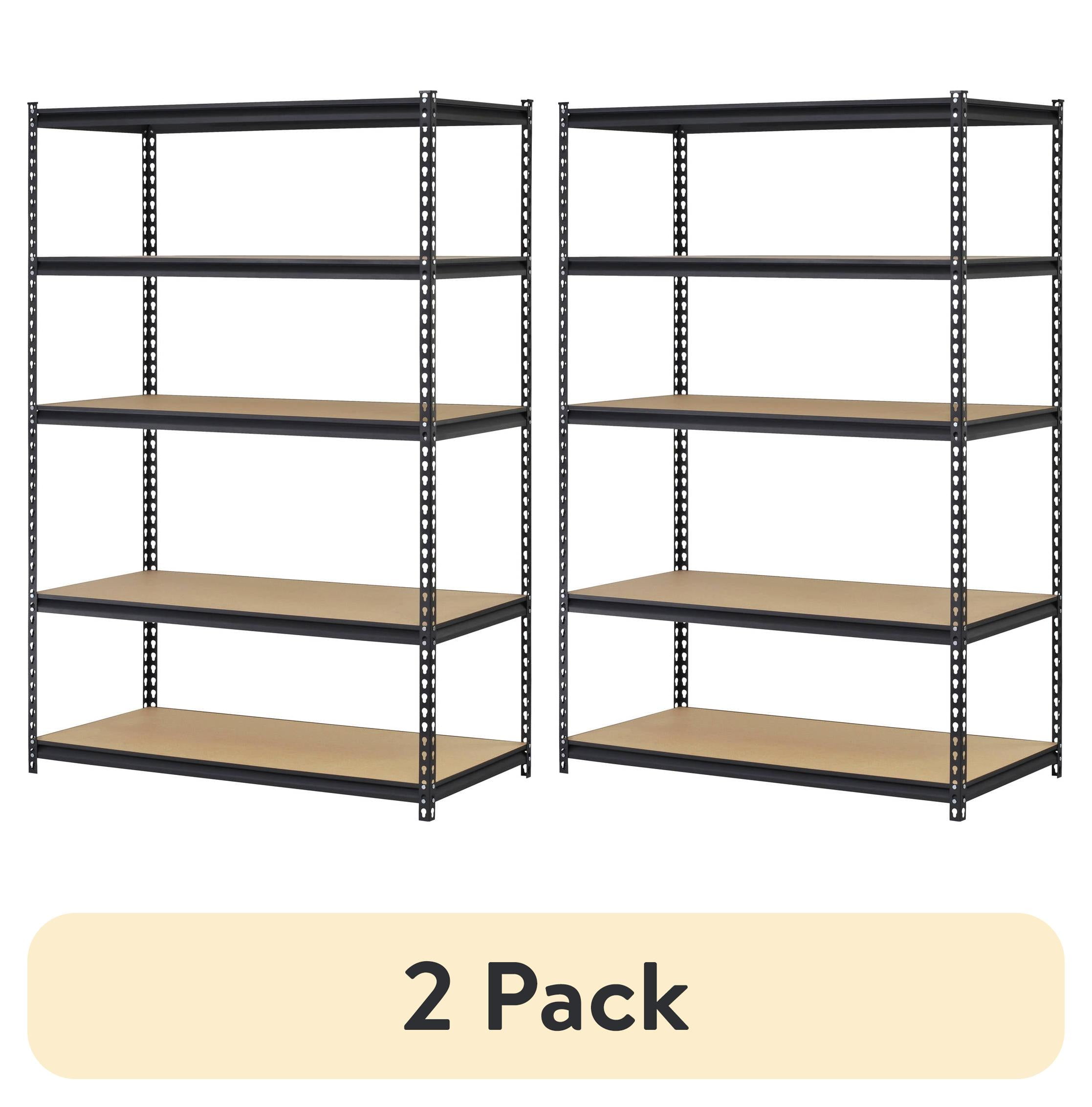 (2 pack) Muscle Rack 48"W x 18"D x 72"H, 5-Tier Steel Shelving, 4,000 ...
