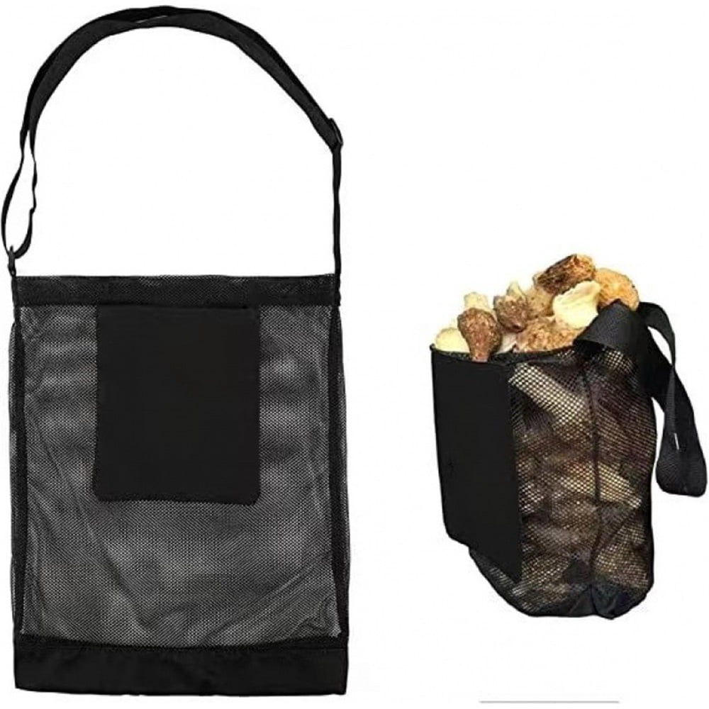 2 pack Mushroom Foraging Bag w/ Pouch & Basket - Mesh Harvesting Bag ...