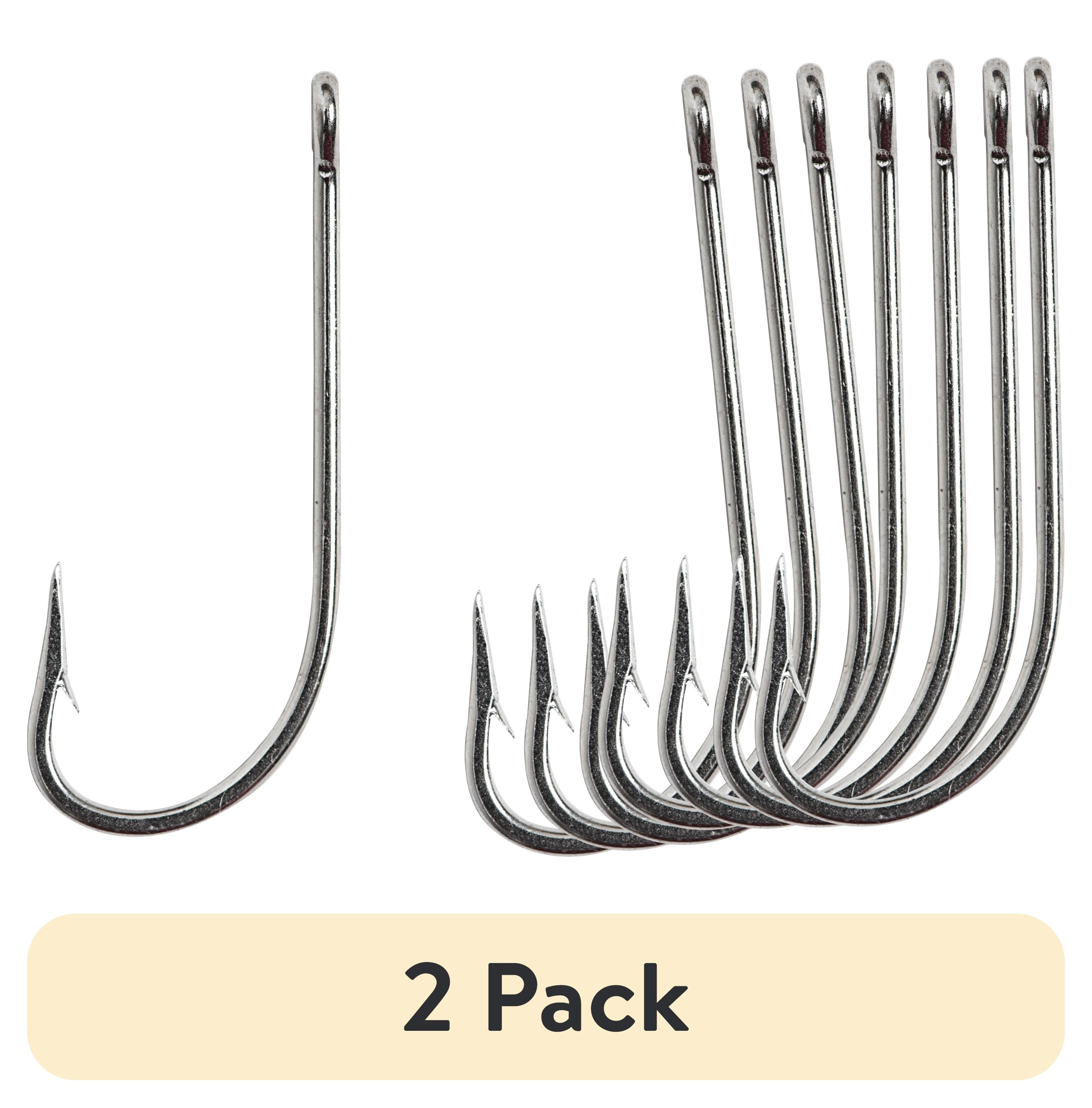 (2 pack) Mustad O'Shaugnessy Hook - 3/0 (Stainless Steel) - Walmart.com