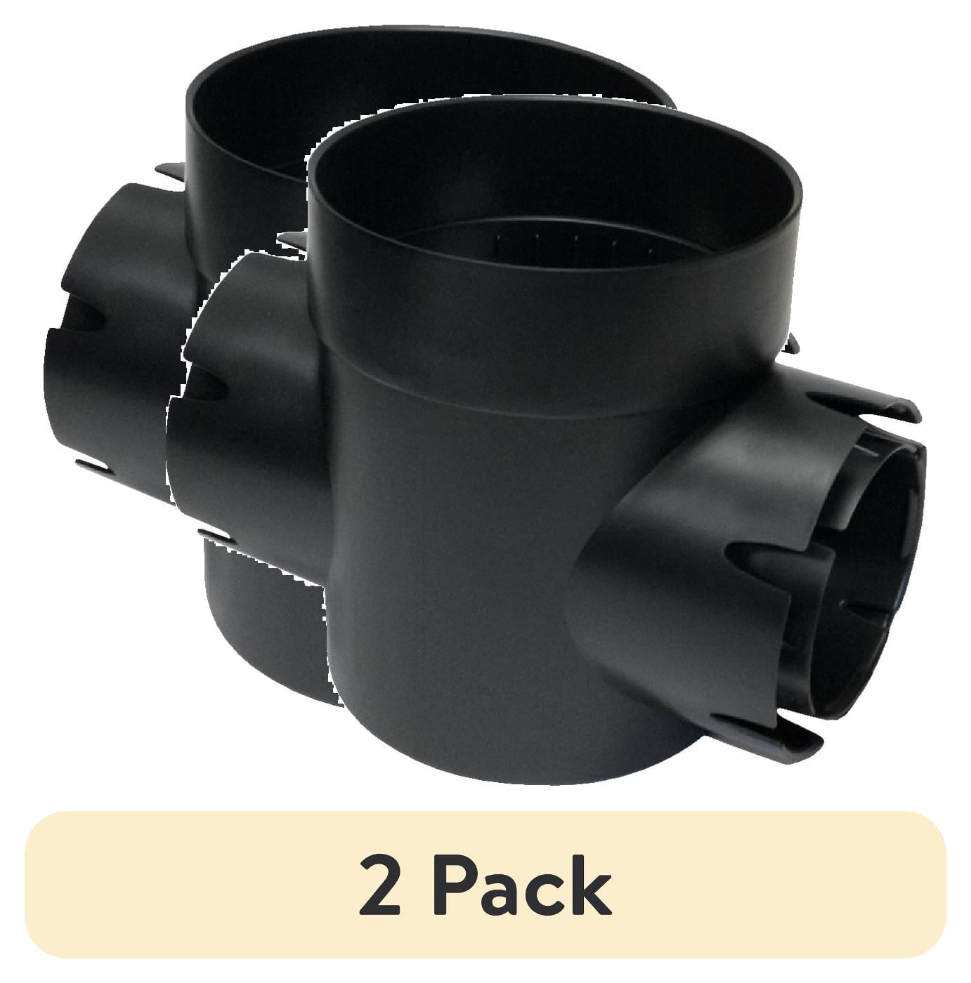 (2 pack) NDS 6 In. Black Spee-D Double Catch Basin Outlet 201 - Walmart.com