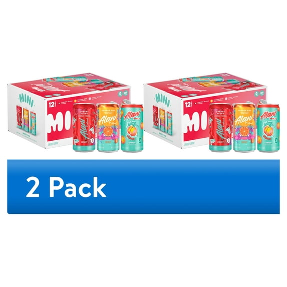 (2 pack) Alani Nu Sugar Free Energy Drink Mini, Variety Pack, Cherry ...
