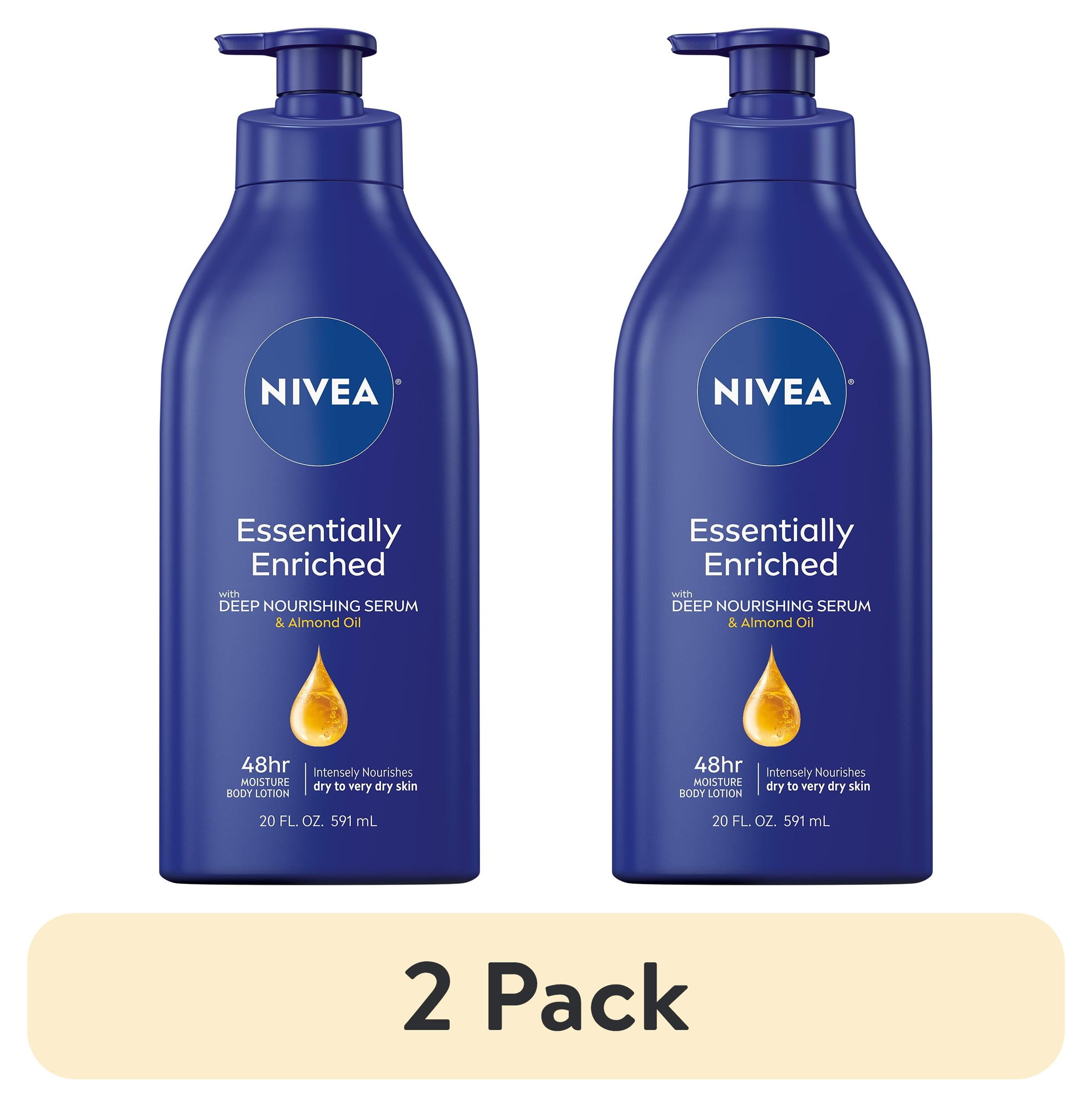 (2 pack) NIVEA Essentially Enriched Body Lotion for Dry Skin, Almond ...
