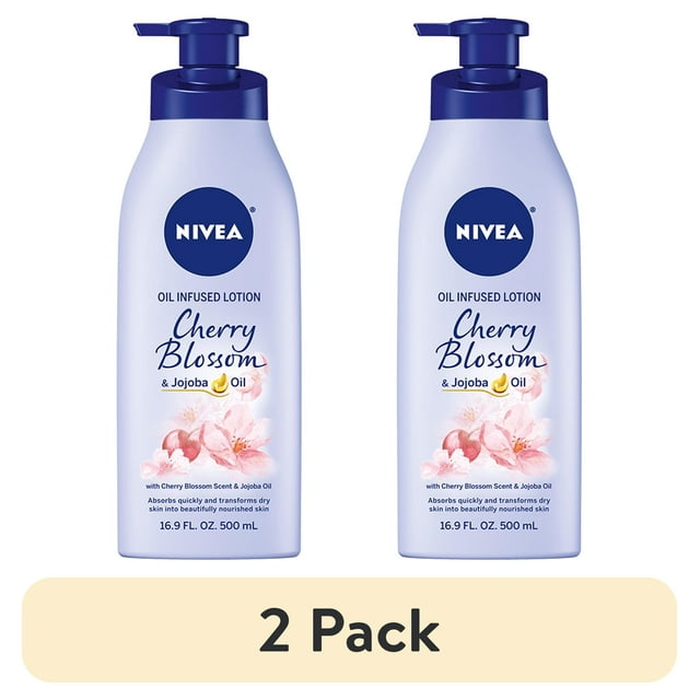 (2 pack) NIVEA Oil Infused Body Lotion, Cherry Blossom and Jojoba Oil ...