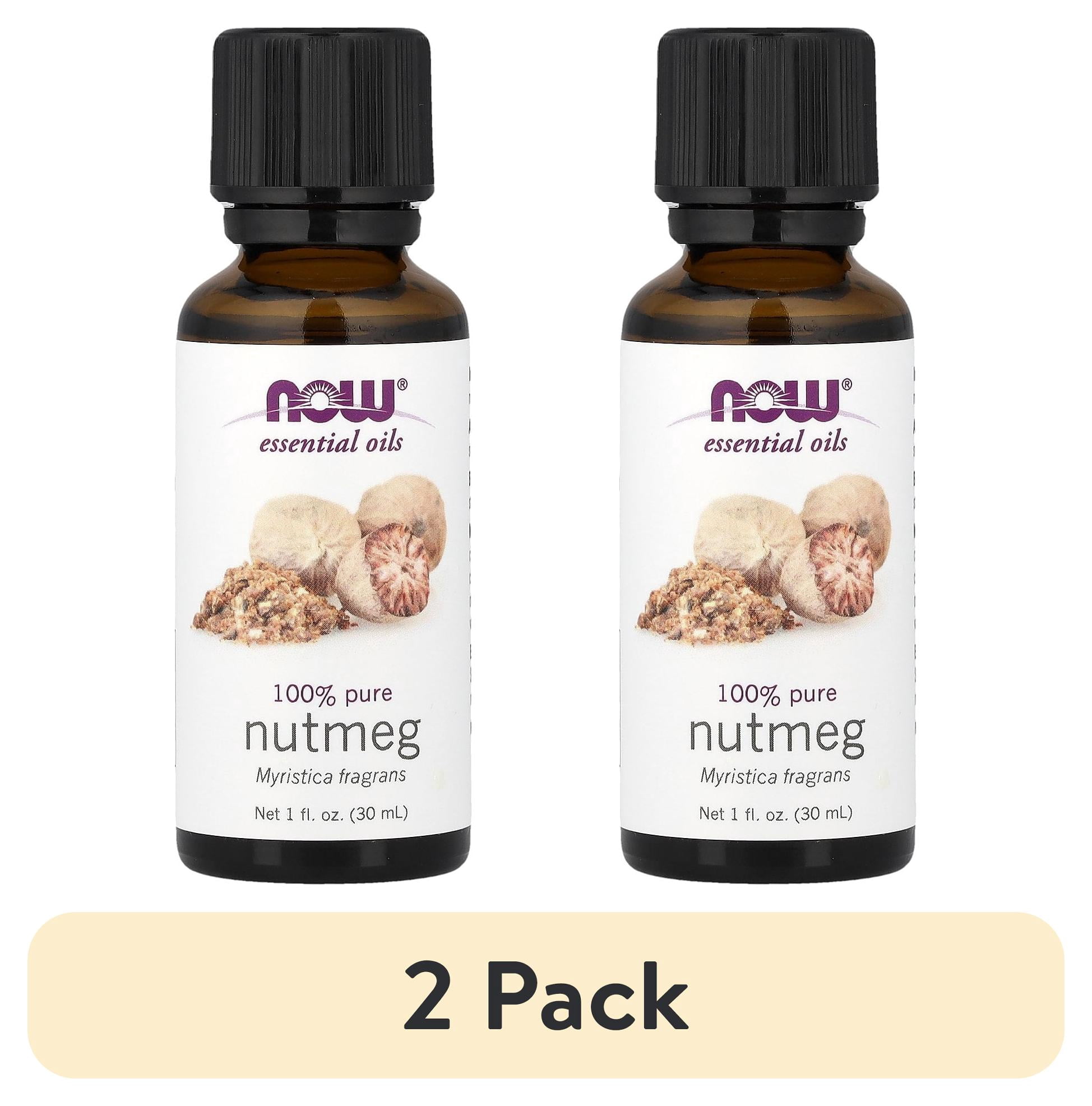 (2 pack) NOW Foods Nutmeg Oil Pure, 1 Fluid Ounce - Walmart.com
