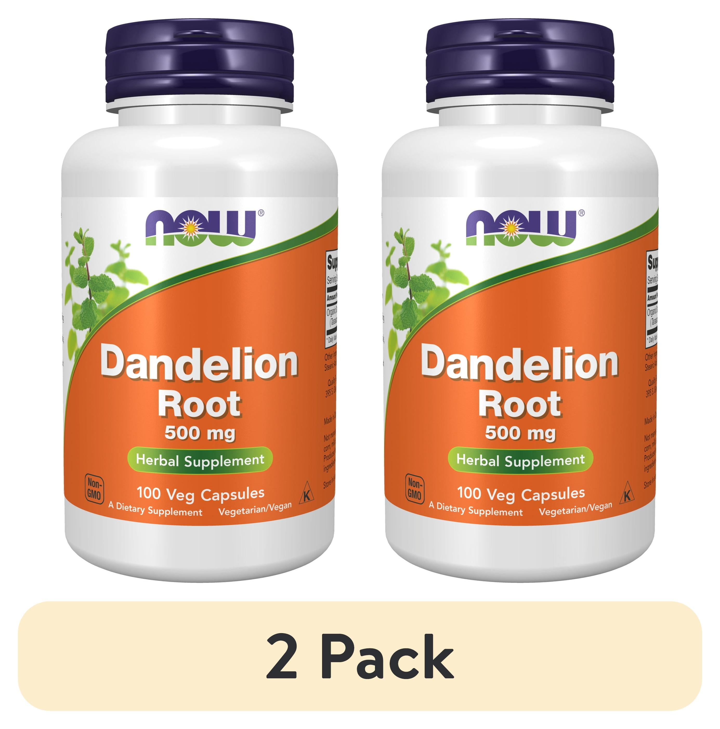 (2 pack) NOW Supplements, Dandelion Root (Taraxacum officinale) 500 mg ...