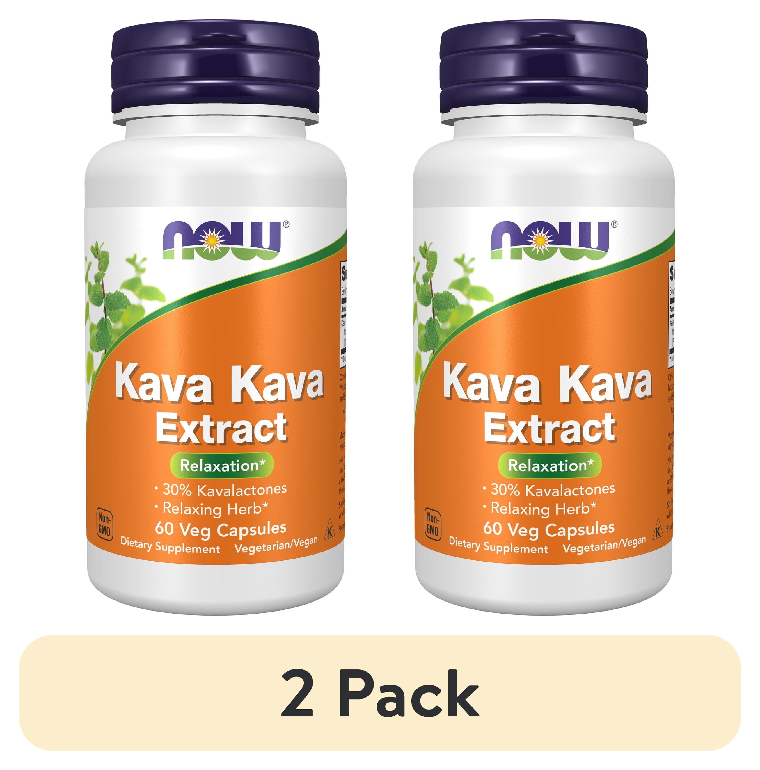 (2 pack) NOW Supplements, Kava Kava Extract 250 mg, 30% Kavalactones ...
