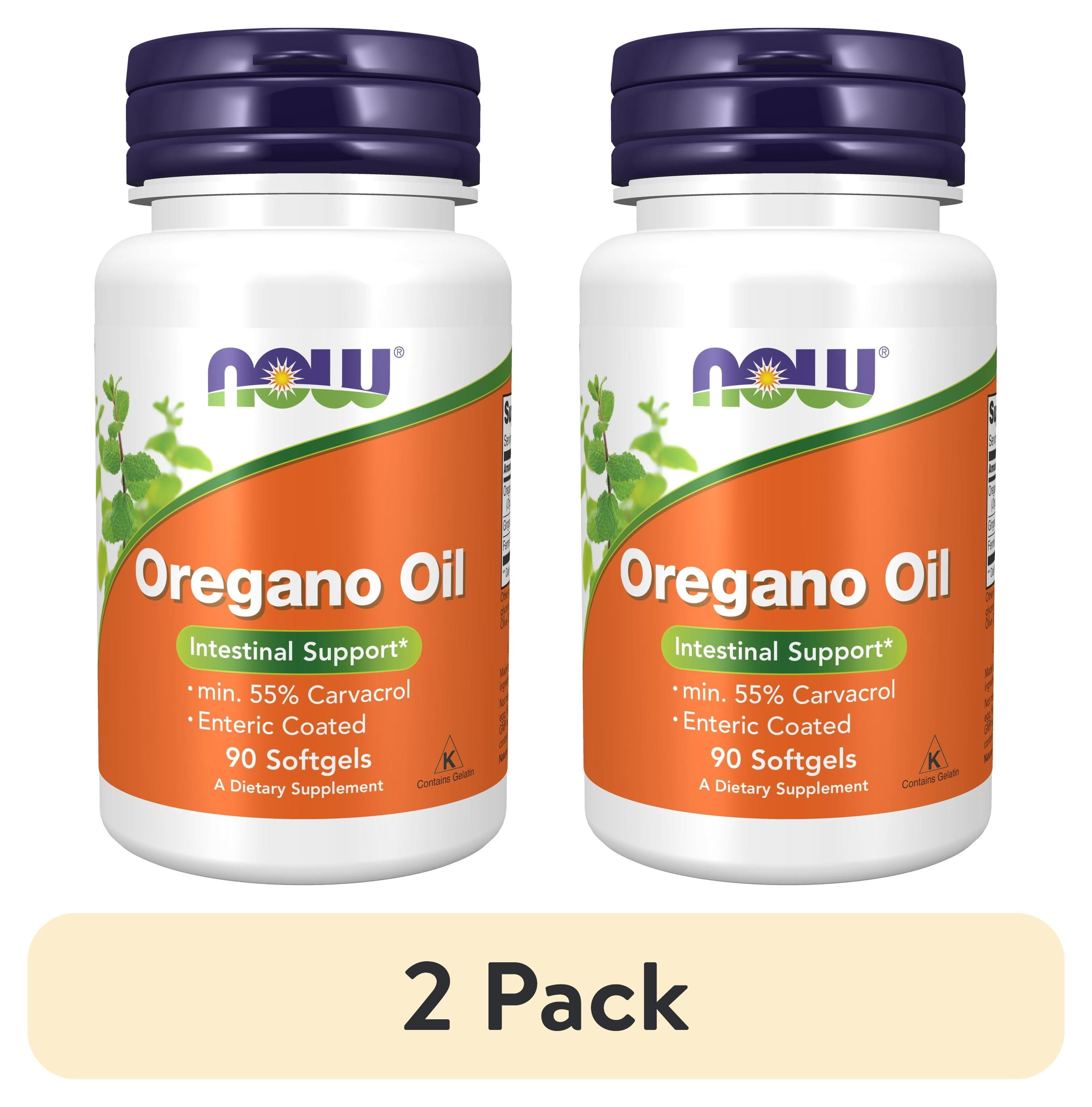 (2 pack) NOW Supplements, Oregano Oil with Ginger and Fennel Oil ...
