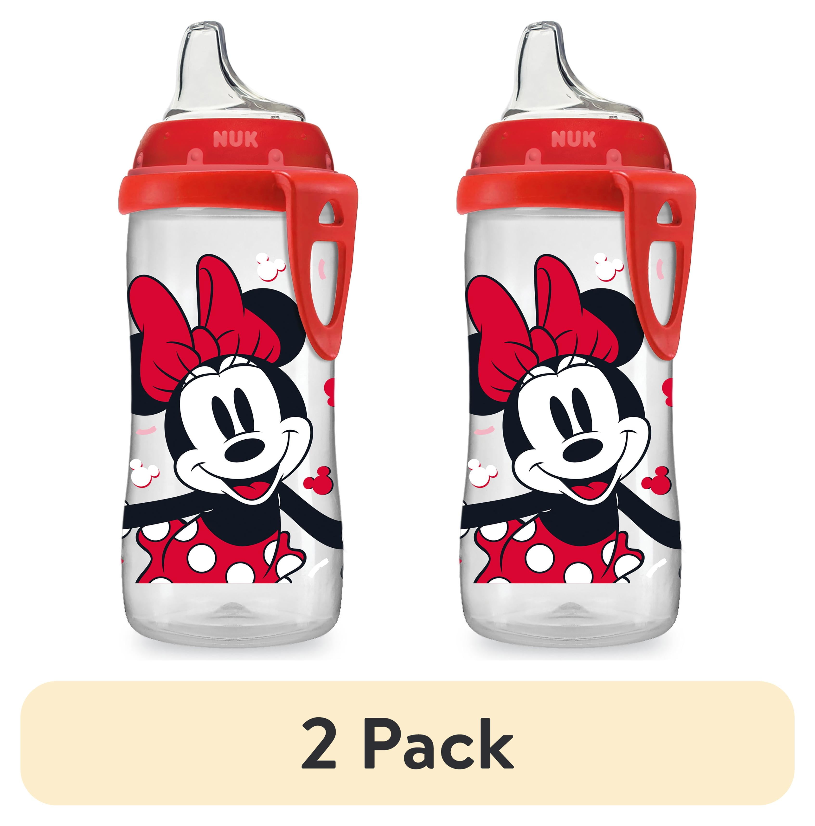 (2 pack) NUK Disney Active Cup, Minnie Mouse, 10 oz, Soft Spout Sippy ...