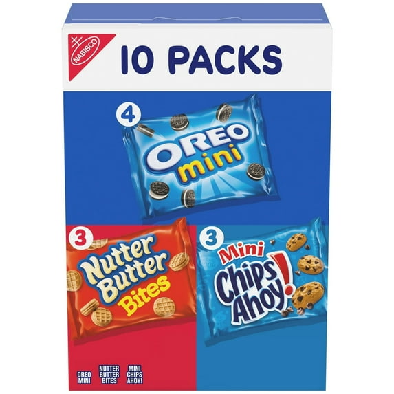 (20 pack) Nabisco Mini Cookie Variety Pack, OREO, Nutter Butter, CHIPS ...