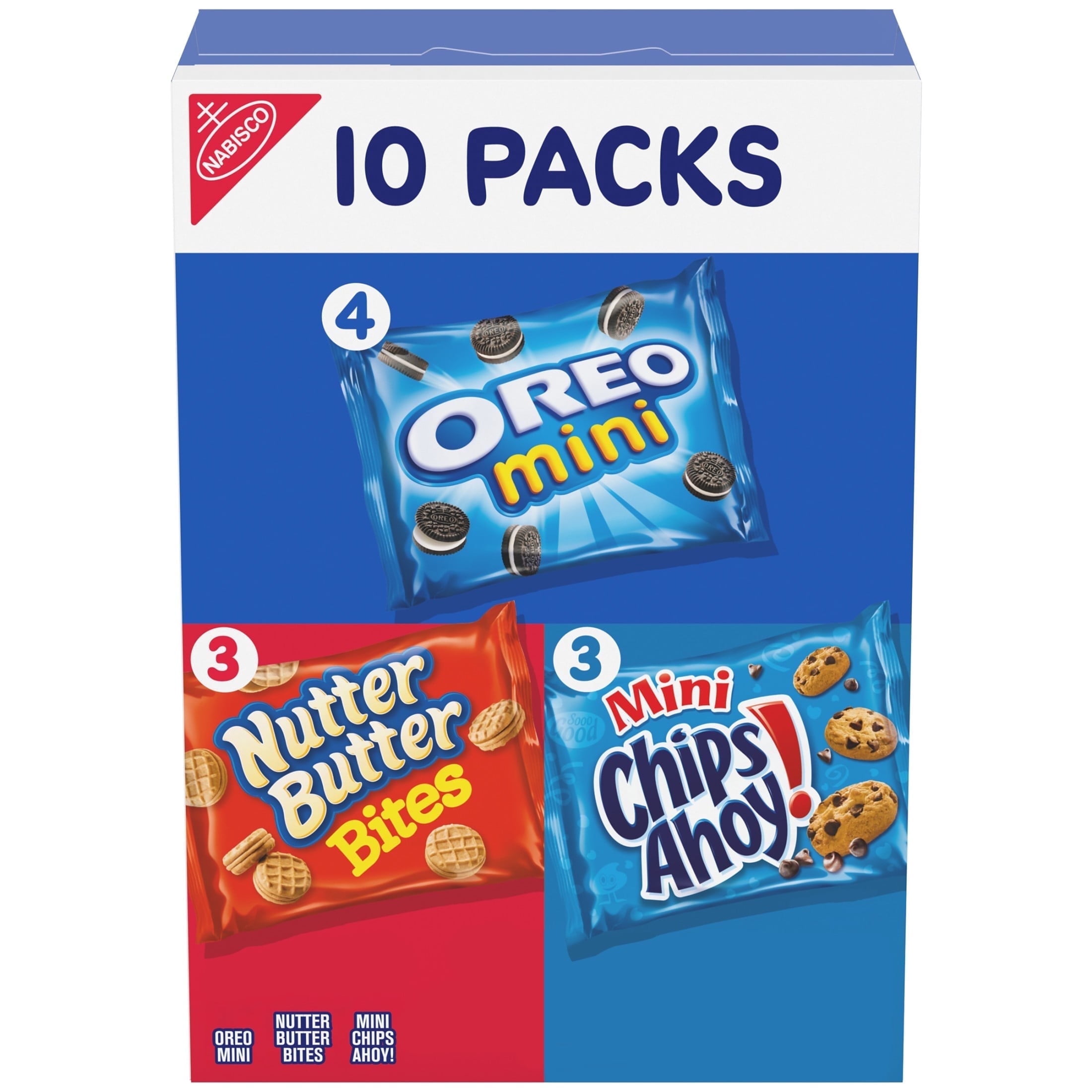 (2 pack) Nabisco Mini Cookie Variety Pack, OREO, Nutter Butter, CHIPS ...