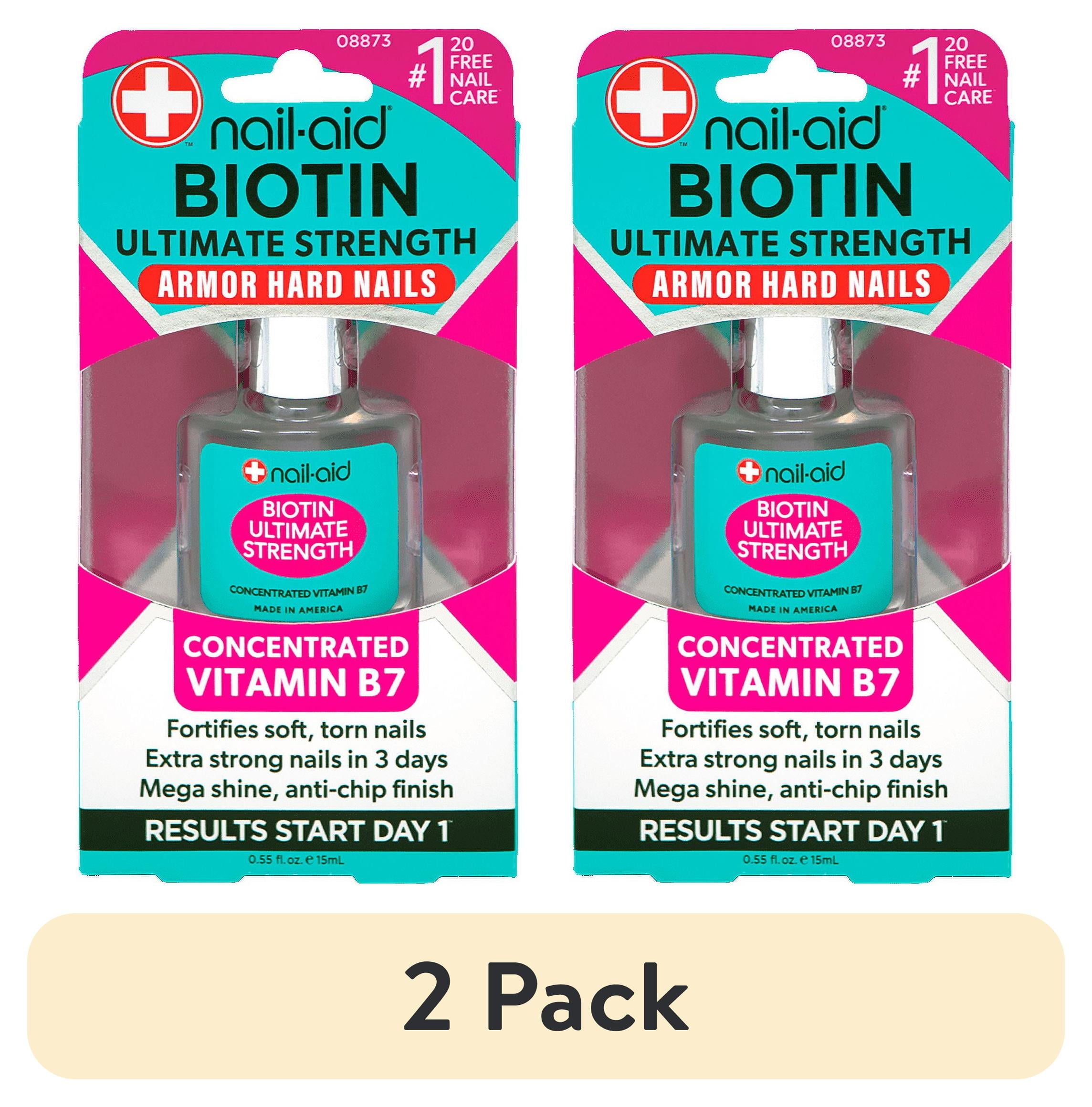 (2 pack) Nail-Aid - Biotin Ultimate Strength - Concentrated Viamin B7 ...