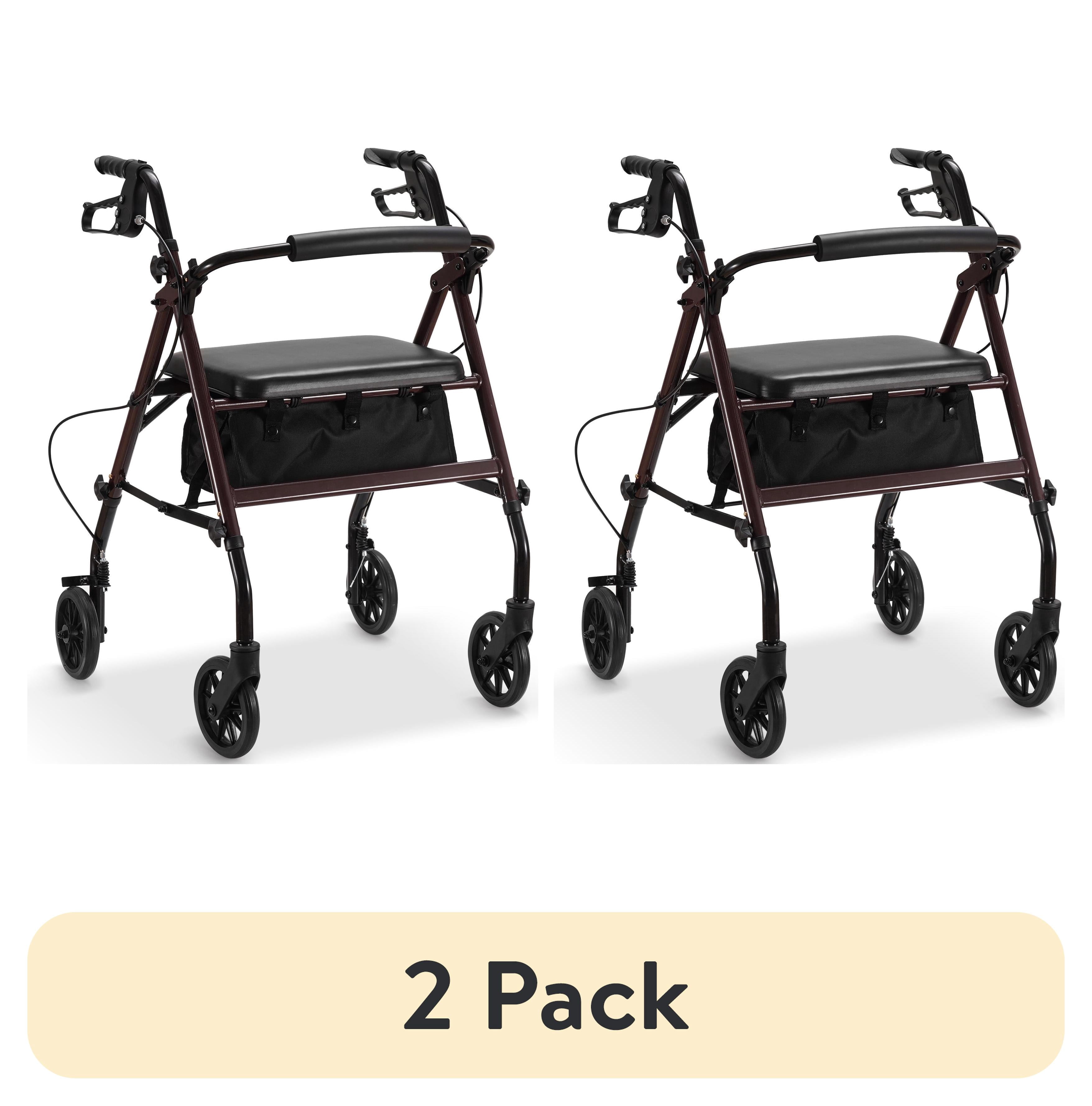 (2 pack) Naipo Mobility Rollator Walker for Seniors with Seat, Foldable ...