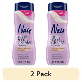 Nair Body Cream Hair Remover, Smooth Skin, Cocoa Butter Vitamin E ...