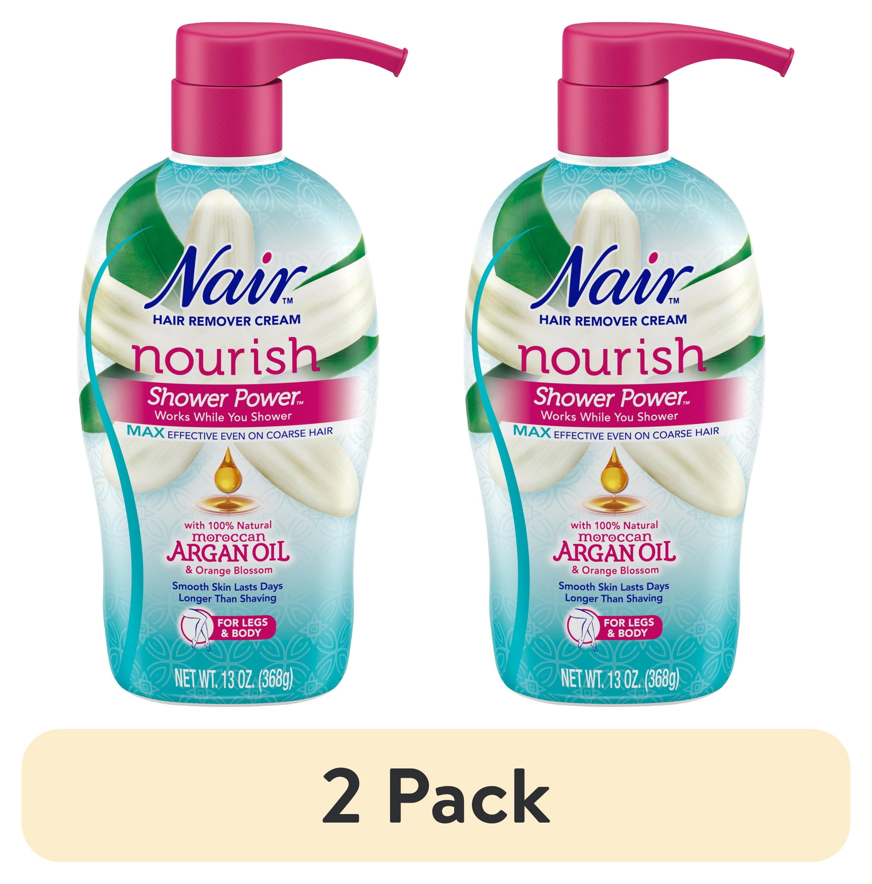 (2 pack) Nair Hair Remover Cream Nourish Shower Power Moroccan Argan ...