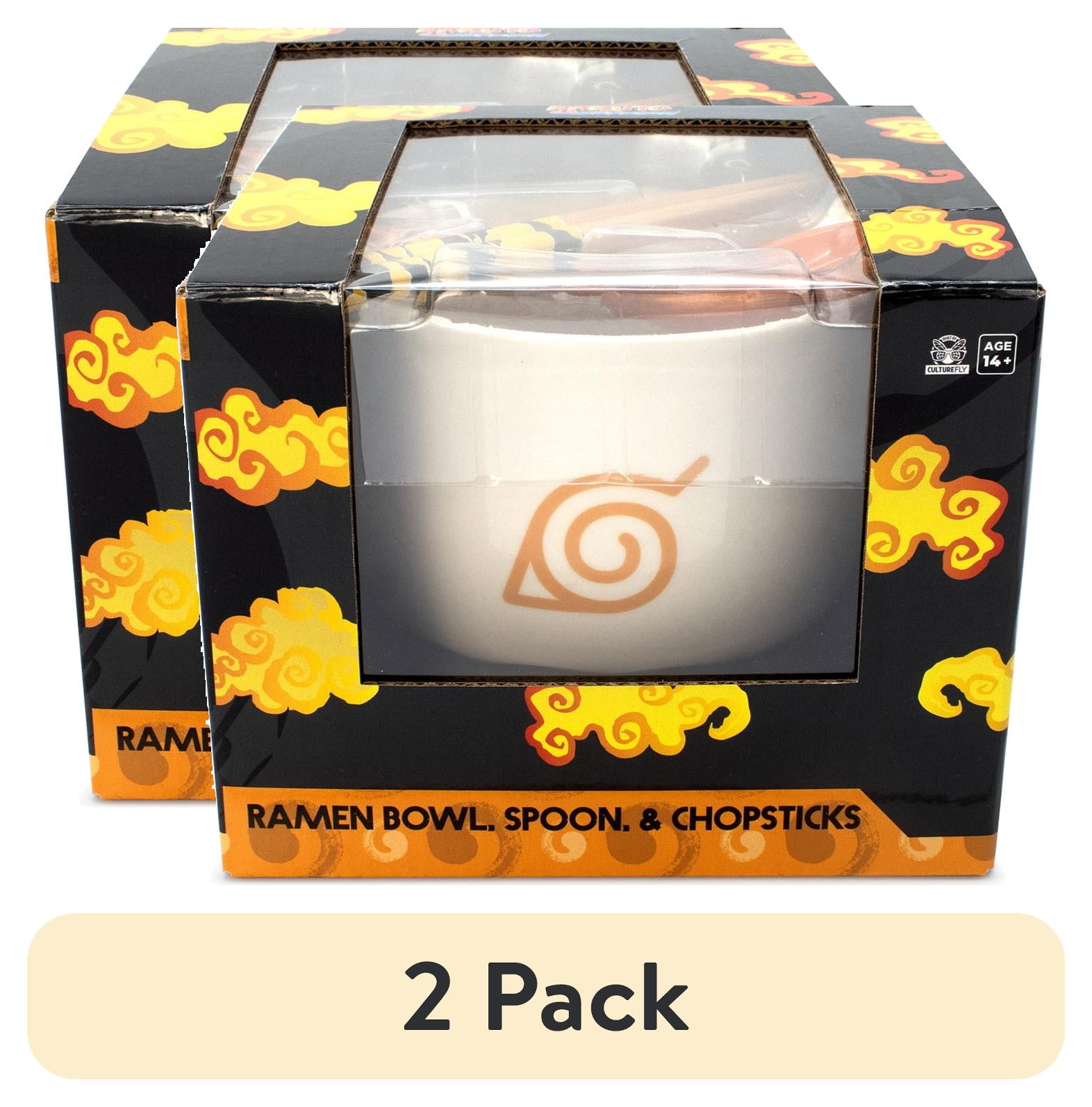 (2 pack) Naruto Ramen Bowl Bundle with Spoon and Chopsticks - Walmart.com