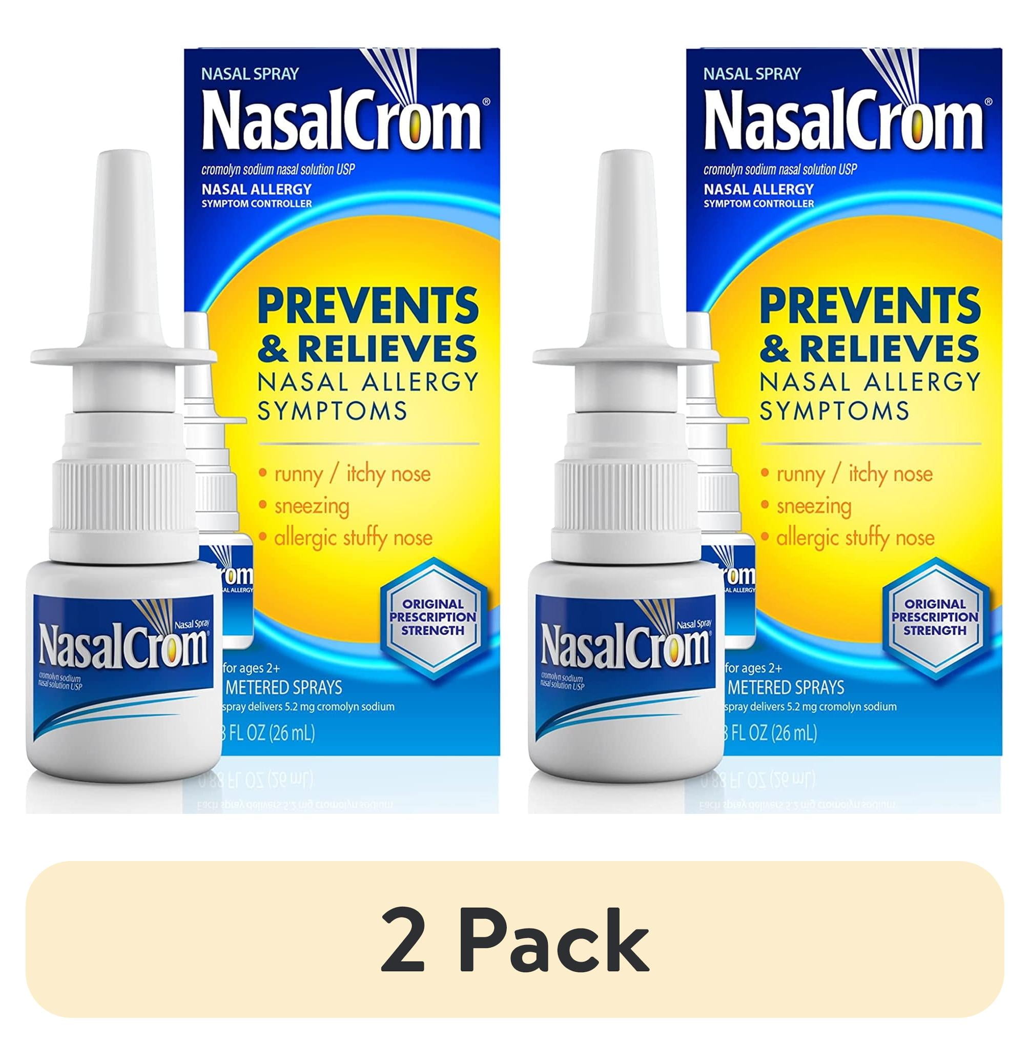 (2 pack) NasalCrom Nasal Spray, Prevents and Relieves Nasal Allergy ...