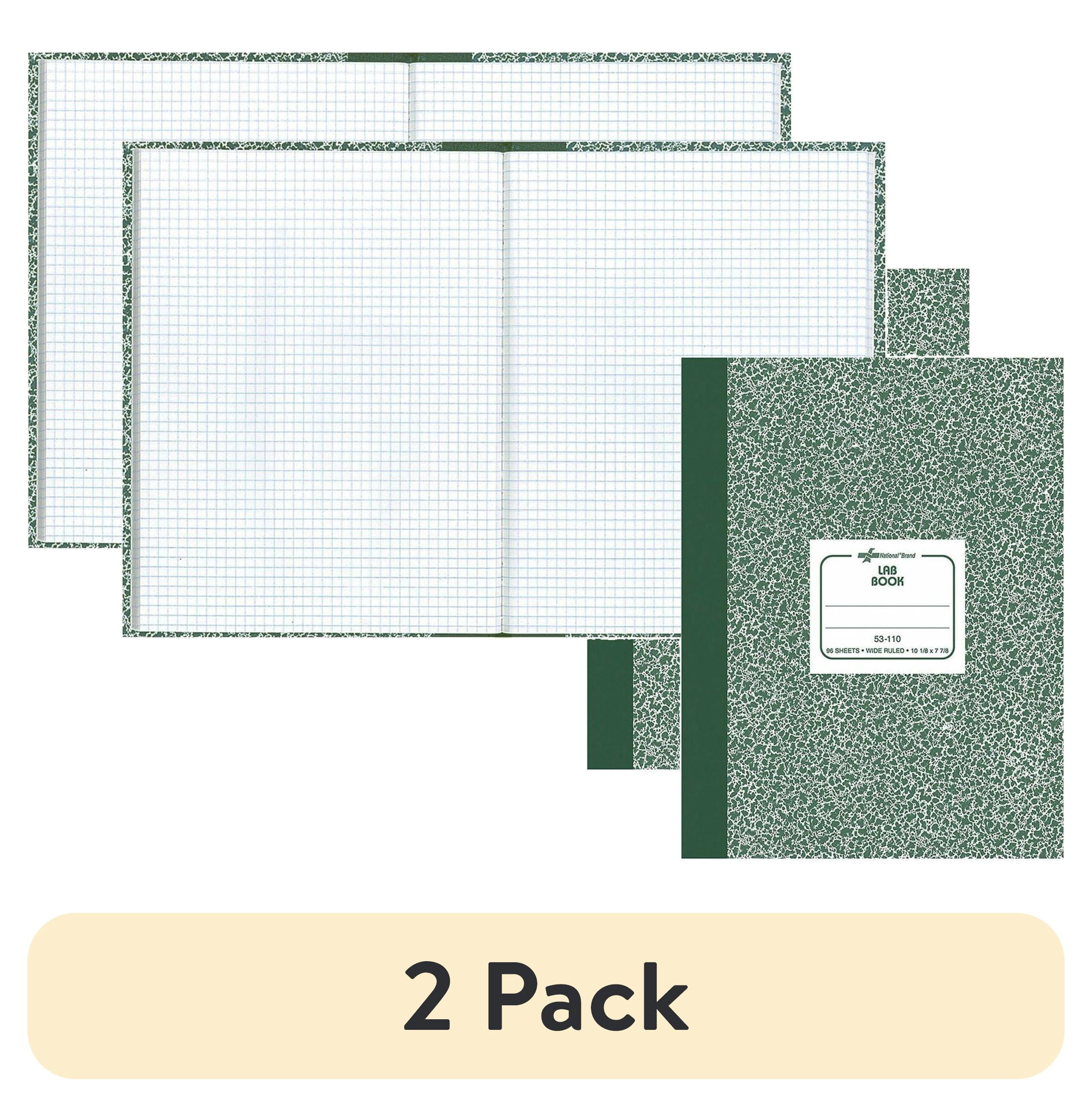(2 pack) National Quadrille Ruled Lab Notebook, White, 96 Sheets, 10 1/ ...