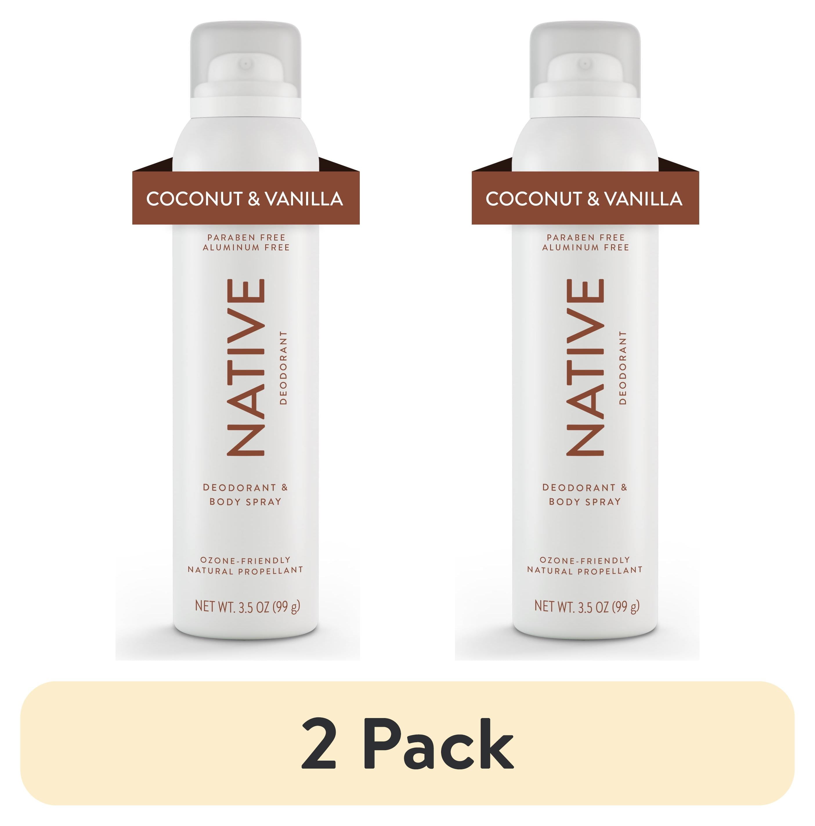 (2 pack) Native Deodorant & Body Spray, Aluminum Free, Coconut ...