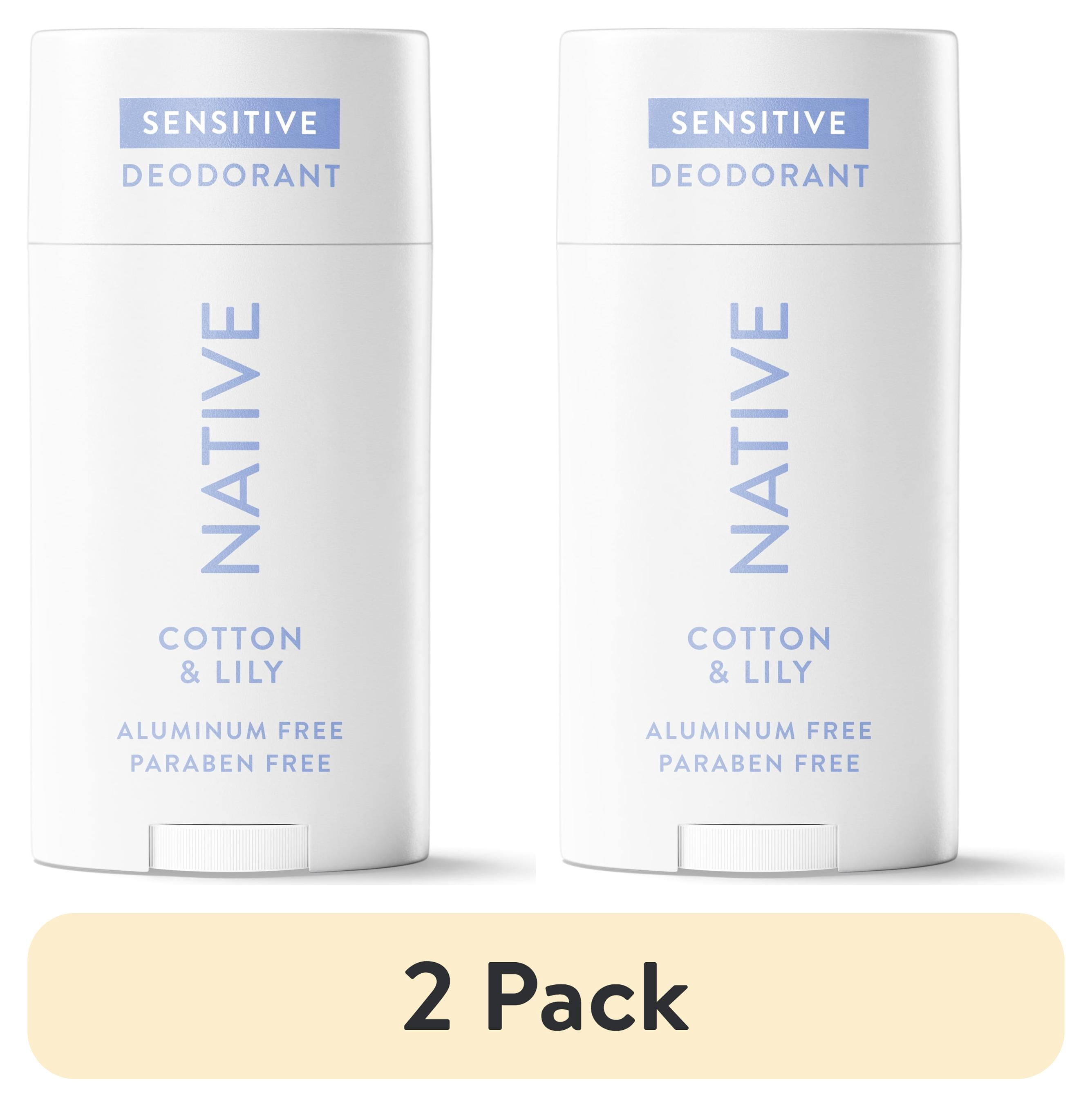 (2 pack) Native Sensitive Deodorant, Cotton & Lily, 2.66oz - Walmart.com