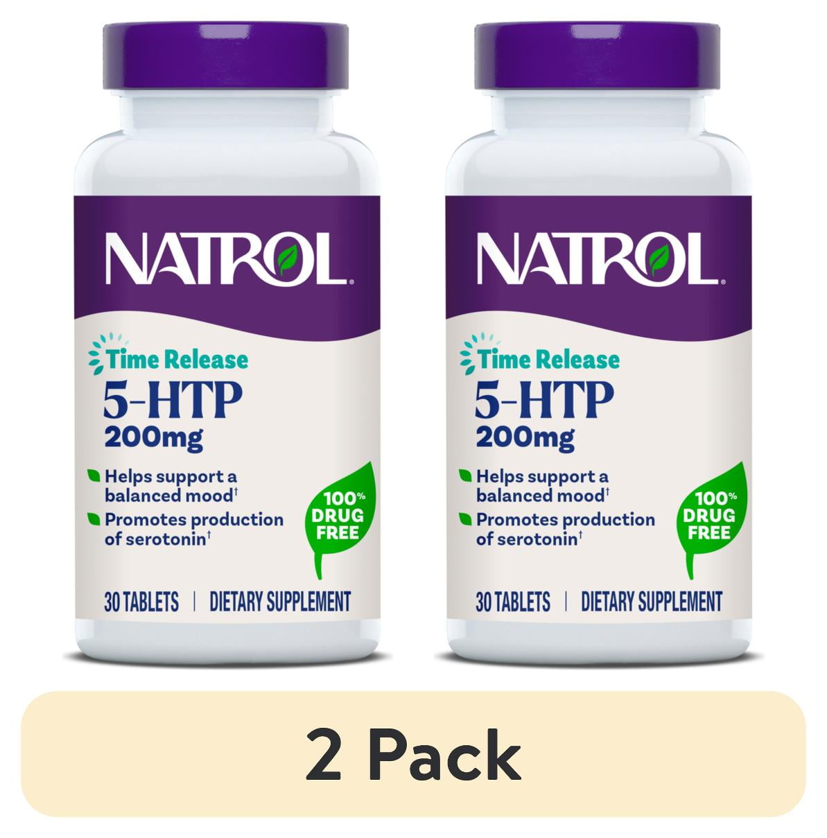 (2 pack) Natrol 5-HTP 200 mg, Time Release, Support a Balanced Mood ...