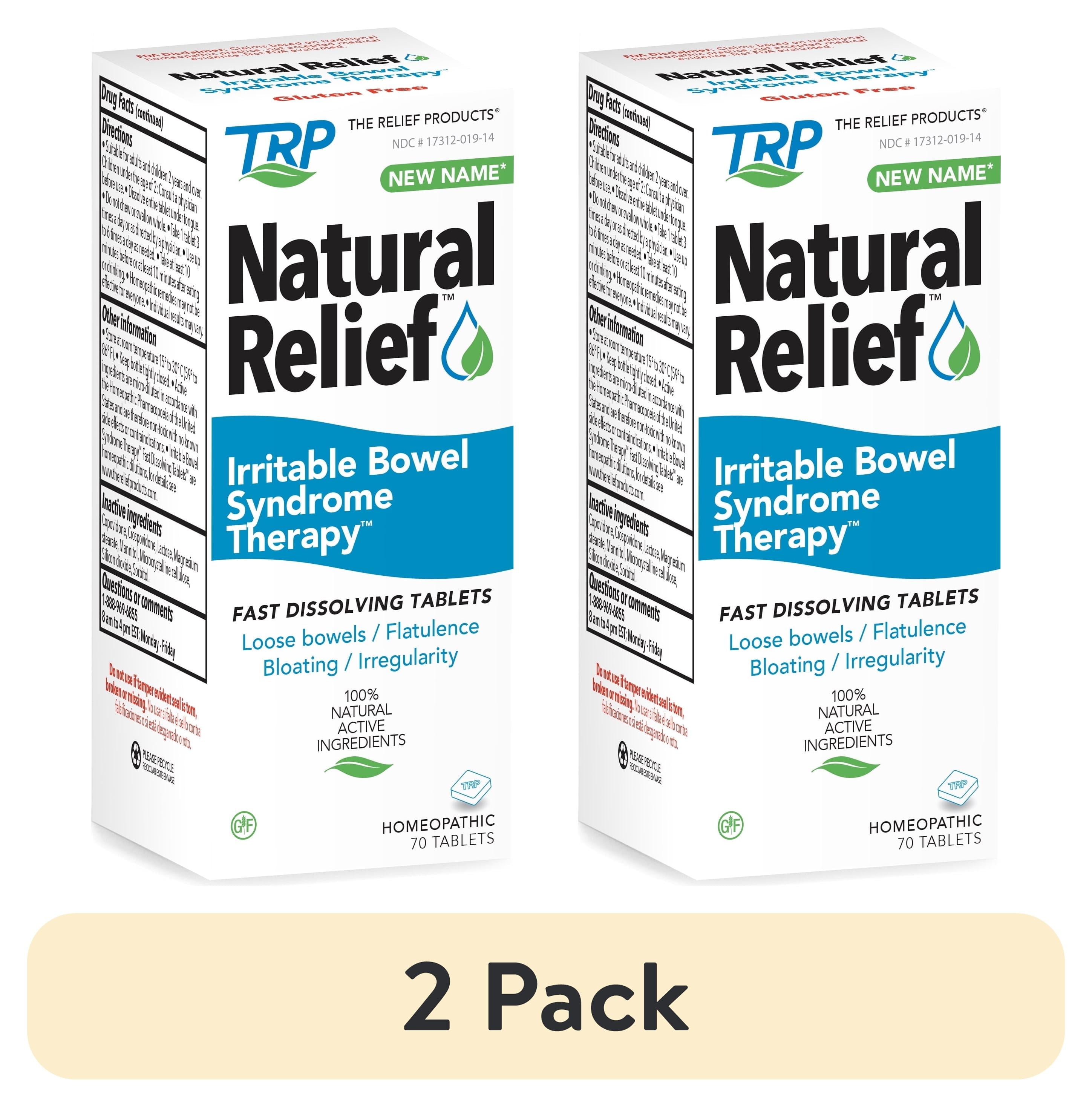 (2 pack) Natural Relief, Irritable Bowel Syndrome, Tablets, 70 count ...