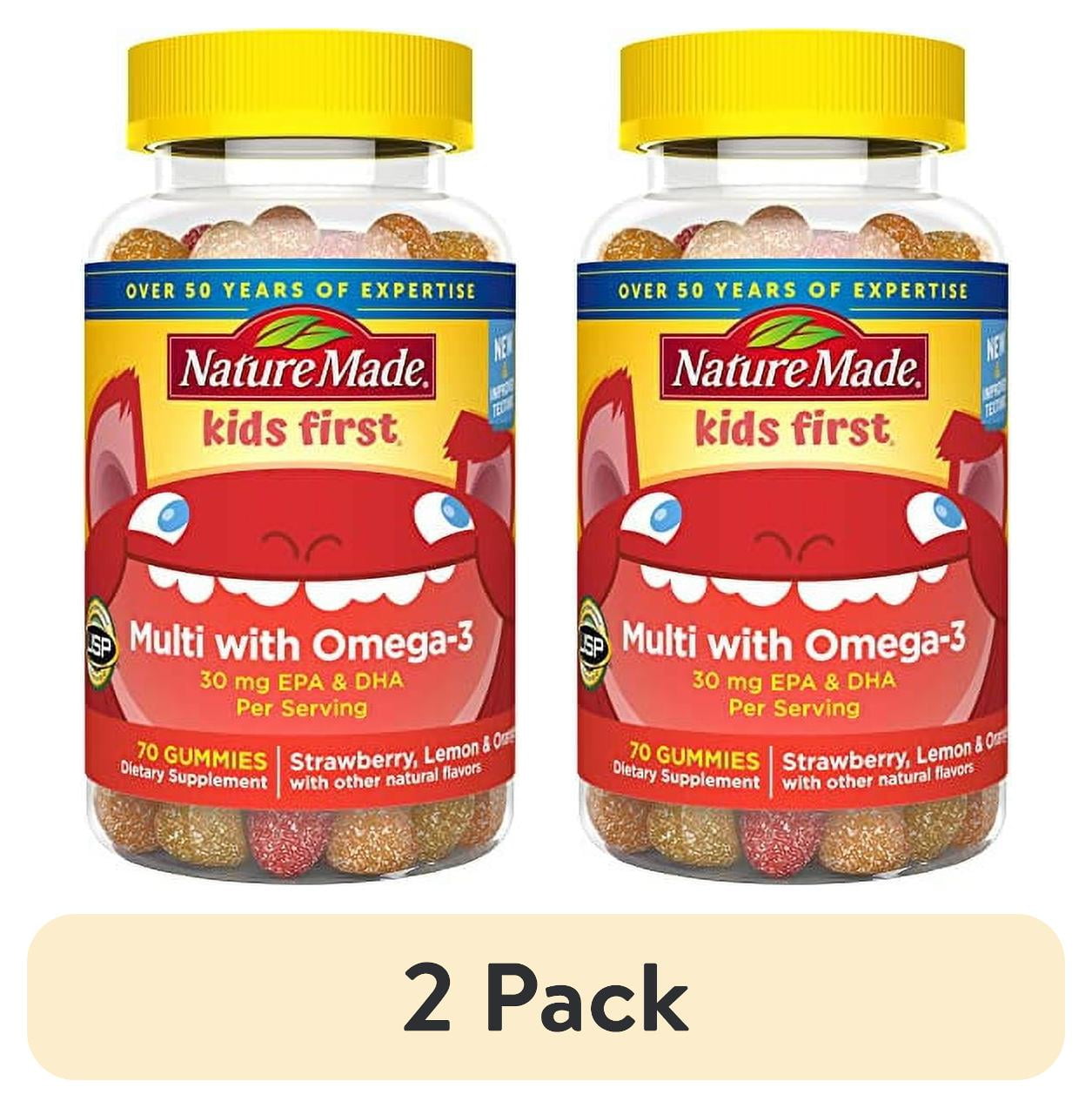 (2 pack) Nature Made First Multivitamin with Omega-3, Vitamins and ...