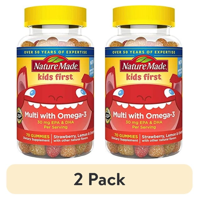 (2 pack) Nature Made First Multivitamin with Omega-3, Vitamins and ...