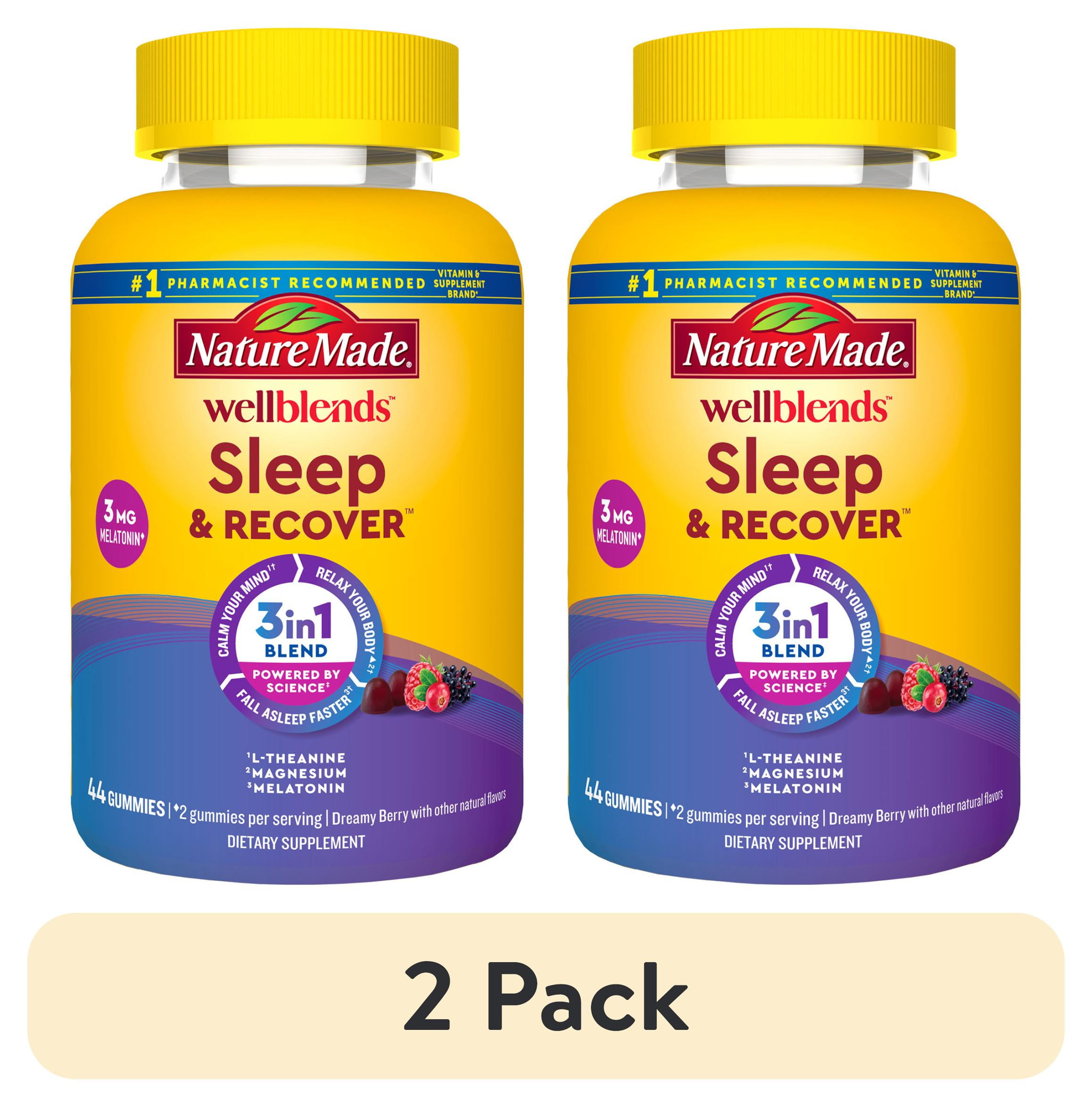 (2 pack) Nature Made Wellblends Sleep & Recover Gummies, Sleep Aid ...