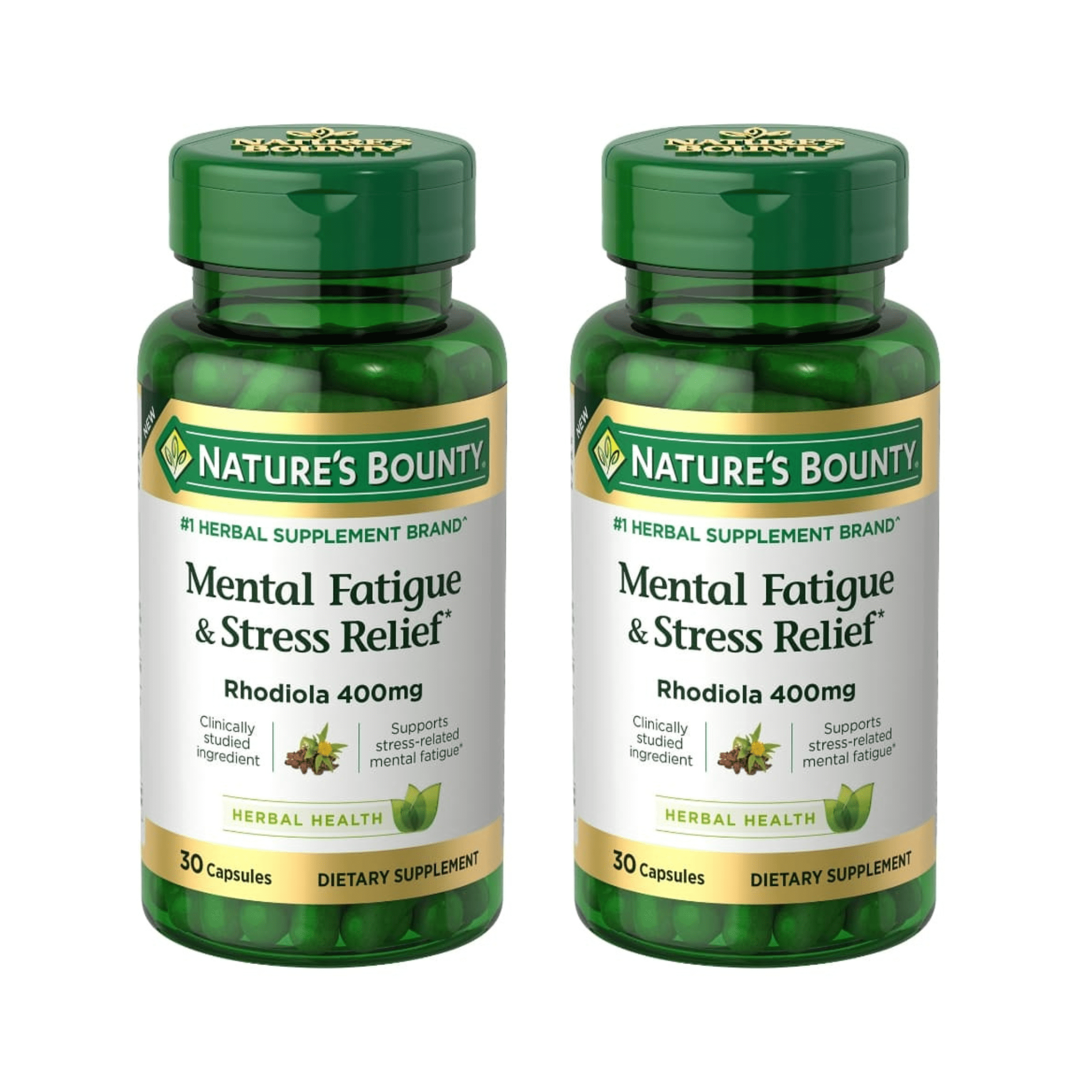 (2 pack) Nature’s Bounty Mental Fatigue and Stress Relief with Rhodiola ...